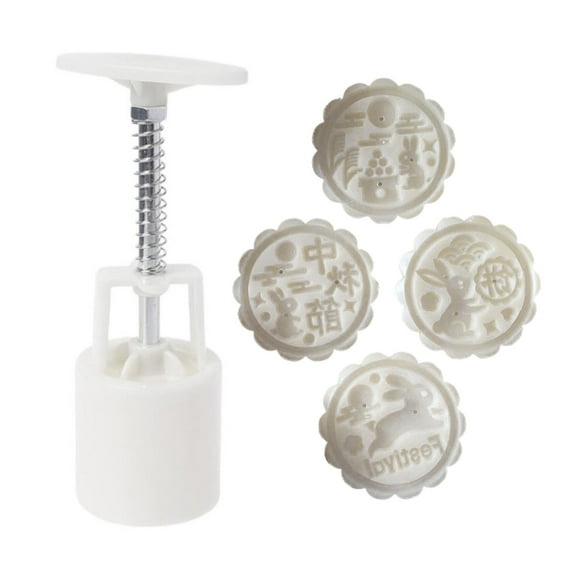 Mooncake Moulds Mid-Autumn Themed Pastry Stamp Mooncake Stamps Plastic ...