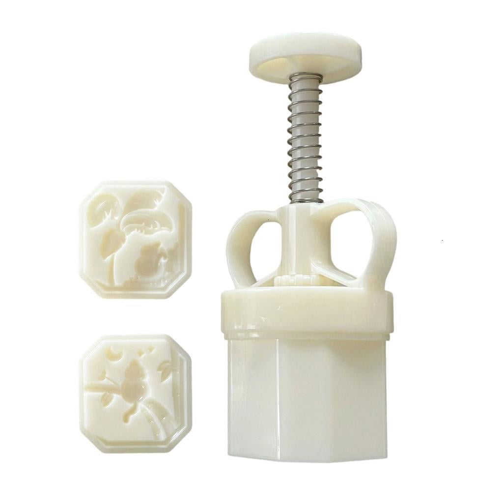 Mooncakes Molds Set Traditional Chinese Festival Baking Tool with 2 ...