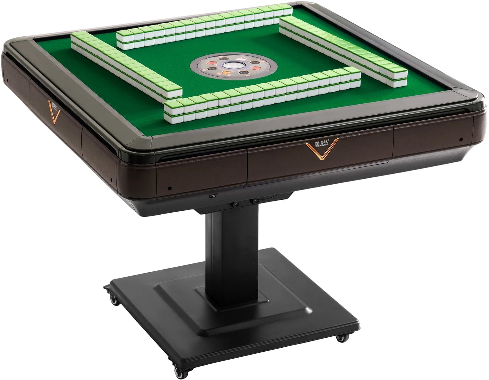 Mooncast Automatic Mahjong Table Foldable 44mm Tiles with Wheel with 2 ...