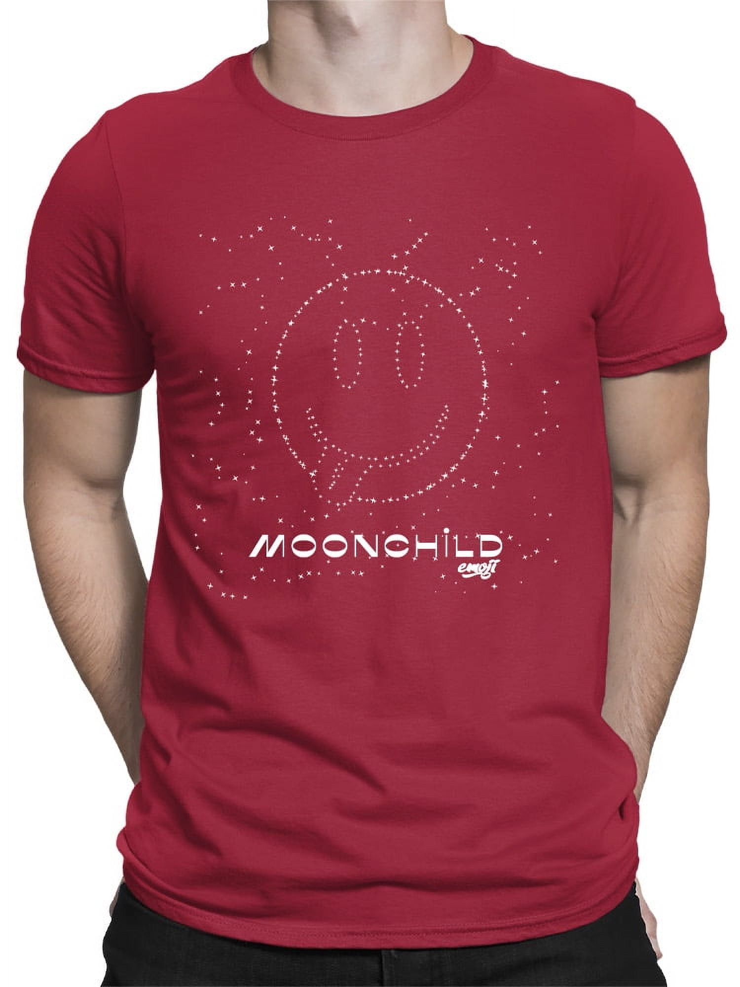 Moonchild Emoji - Cosmic Smiley Starry Night Men's T-shirt - Walmart.com