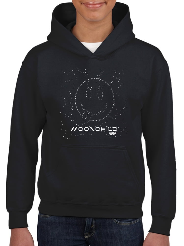 Moonchild Emoji - Cosmic Smiley Starry Night Youth's Hoodie - Walmart.com