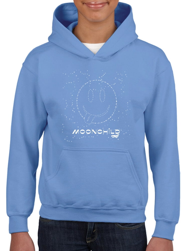 Moonchild Emoji - Cosmic Smiley Starry Night Youth's Hoodie - Walmart.com