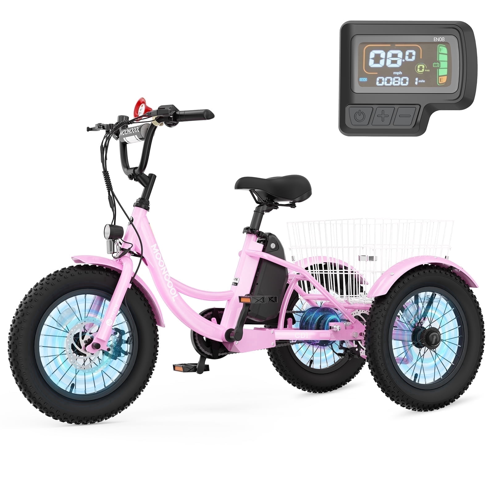 Mooncool Electric Tricycle for Kids , 3 Wheels 16"x3" Fat Tire Tricycle ...