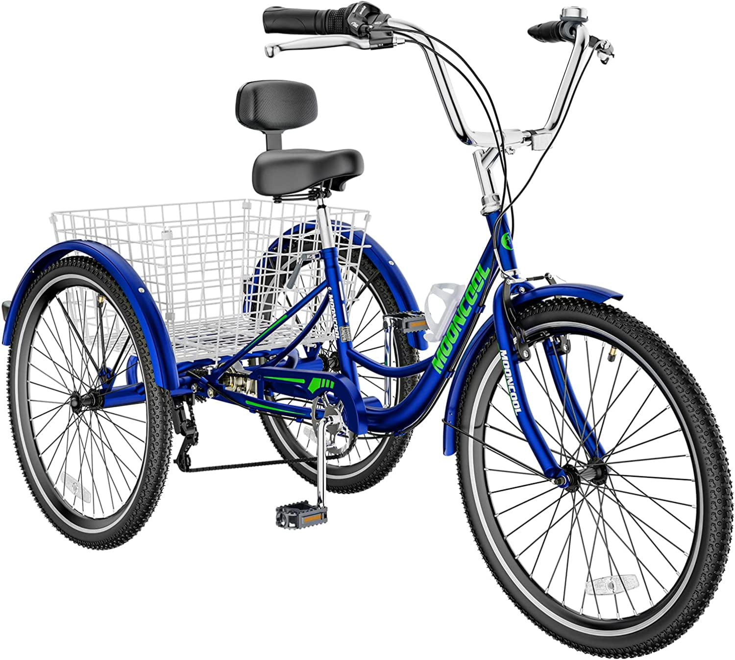 Mooncool 7-Speed Adult Tricycle, 16/20/24/26 inch Three Wheeler Bike ...