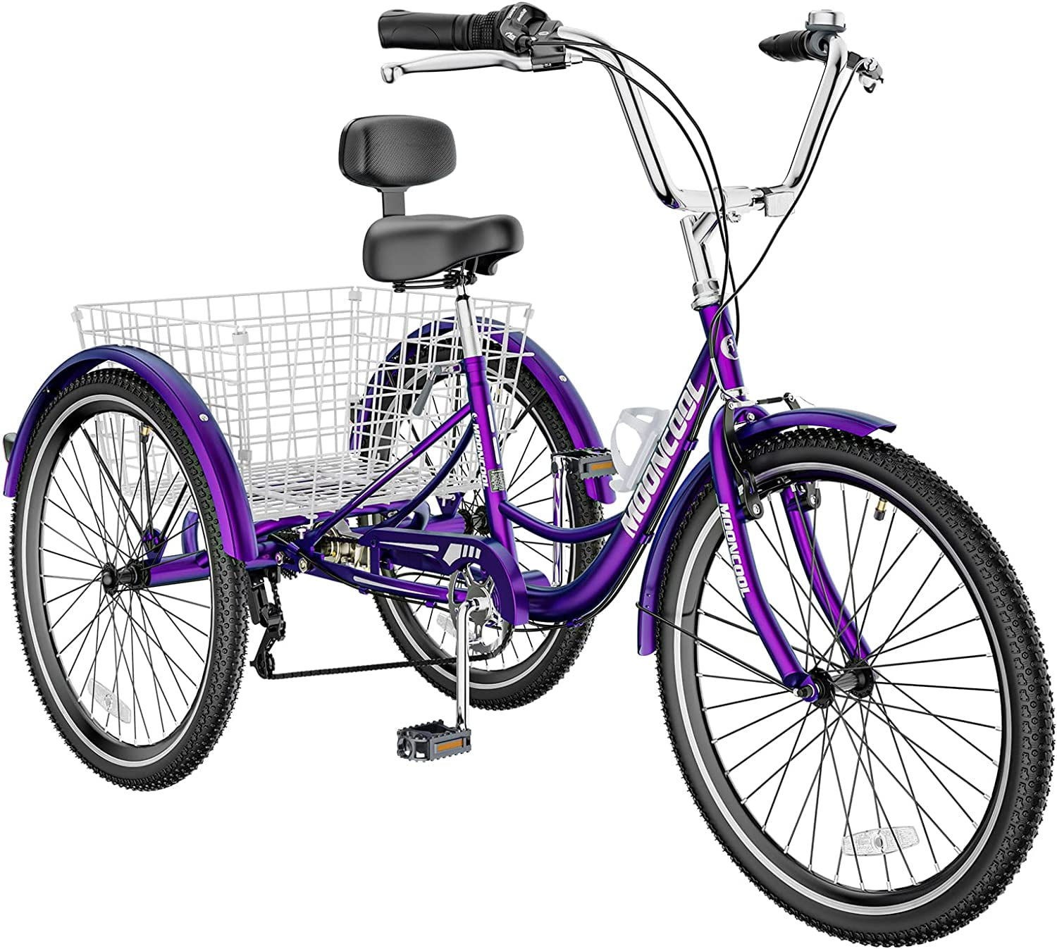 Mooncool 7-Speed Adult Tricycle, 16/20/24/26 inch, Iron Mooncool 7-Speed Adult Tricycle, 16/20/24/26 inch, Iron