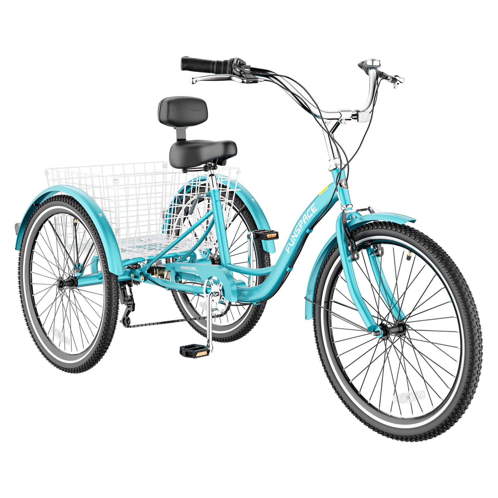 MOONCOOL, Adult Tricycles, 7 Speed, 26 inch 3 Wheel Bike with Basket ...