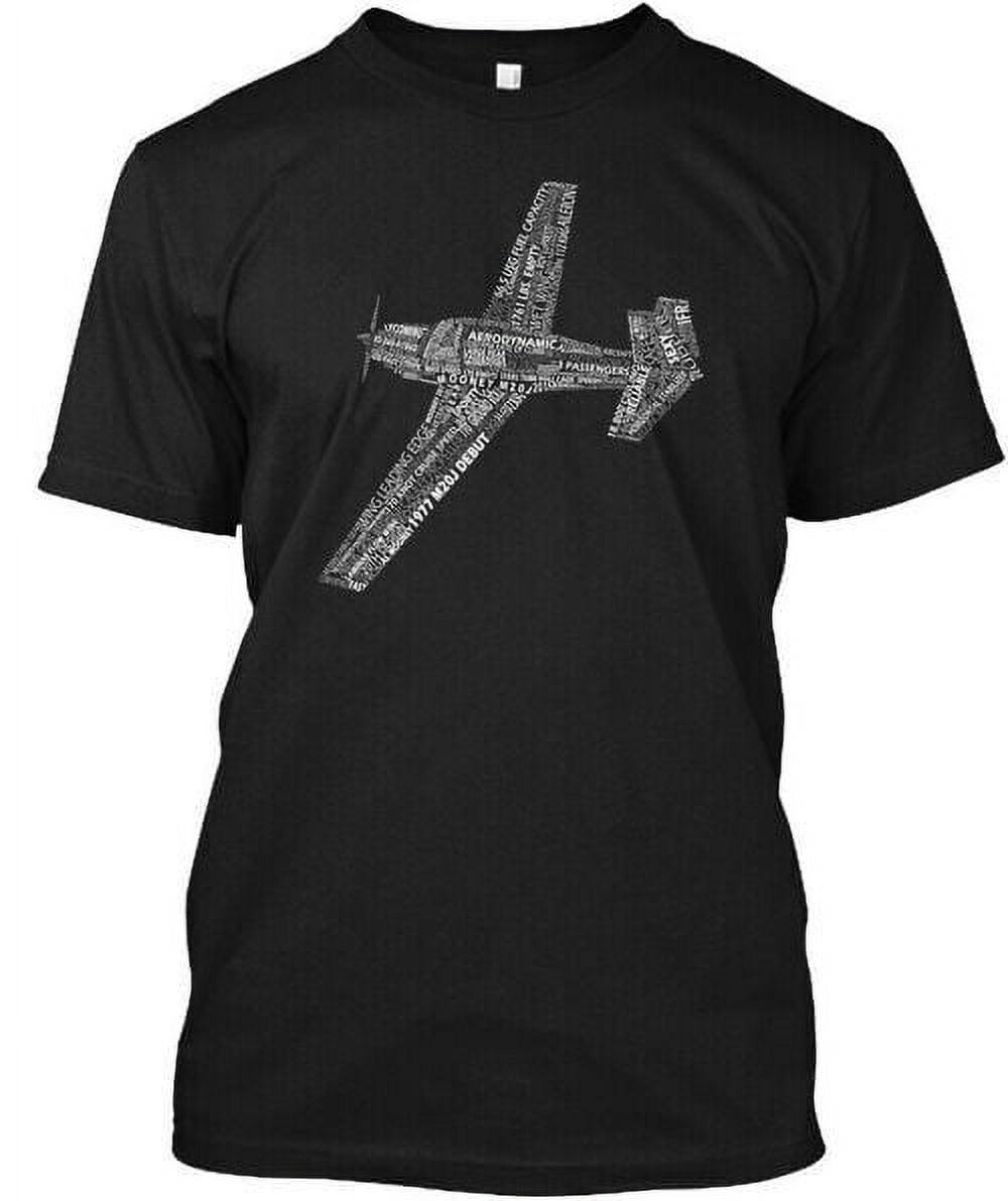Mooney M20 Airplane Typography Tee T-shirt Made In The USA Size S To ...