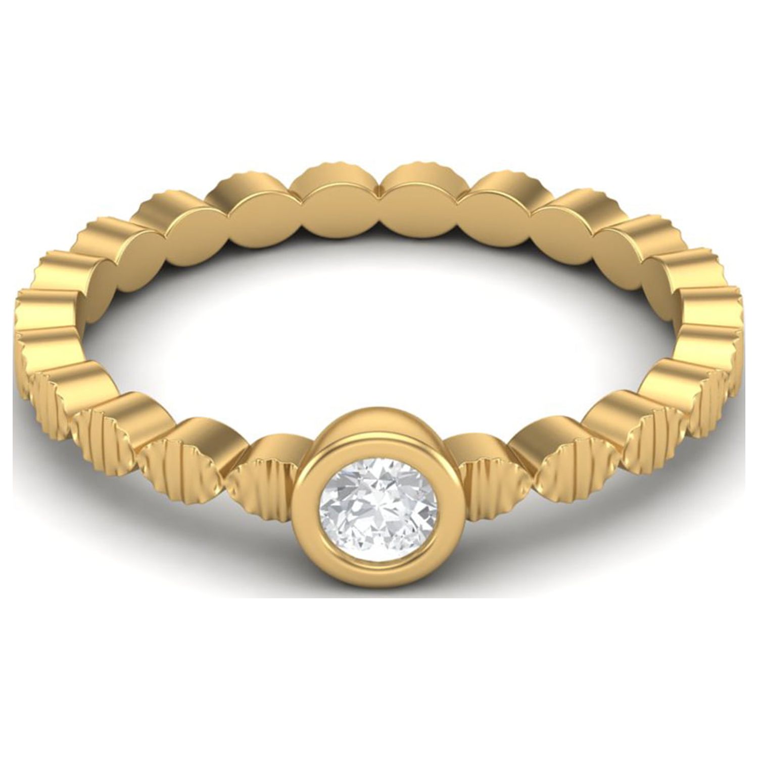 Mooneye 0.10 Ct Round Moissanite Diamond 925 Sterling Silver Gold ...