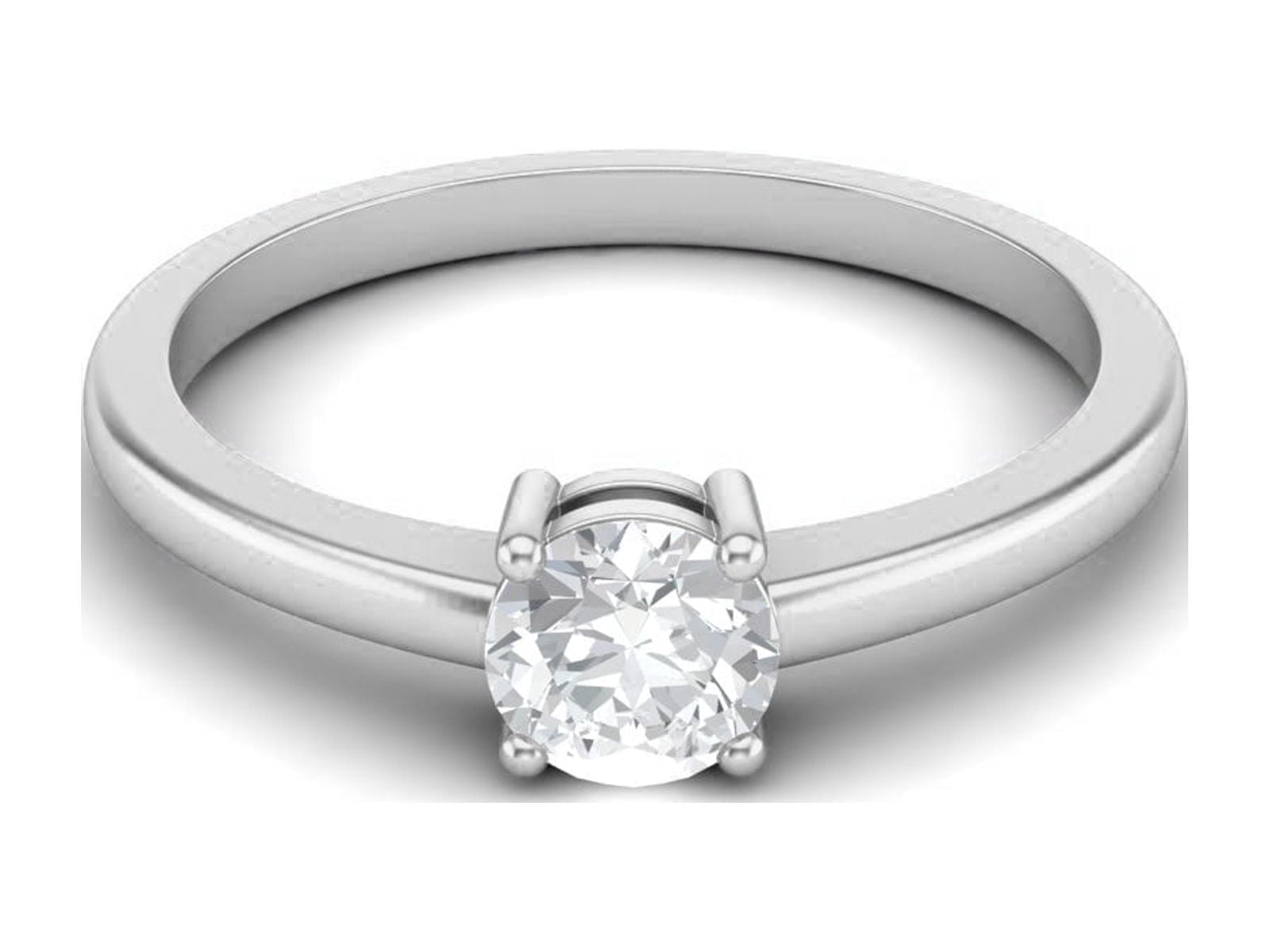 Mooneye 1.30 Ctw Moissanite Diamond 925 Sterling Silver Round Prong Set ...