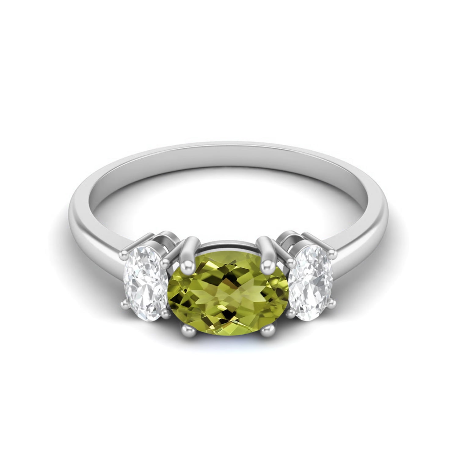 Mooneye 1.50 Cts Peridot 925 Sterling Silver Three-Stone past, Present ...