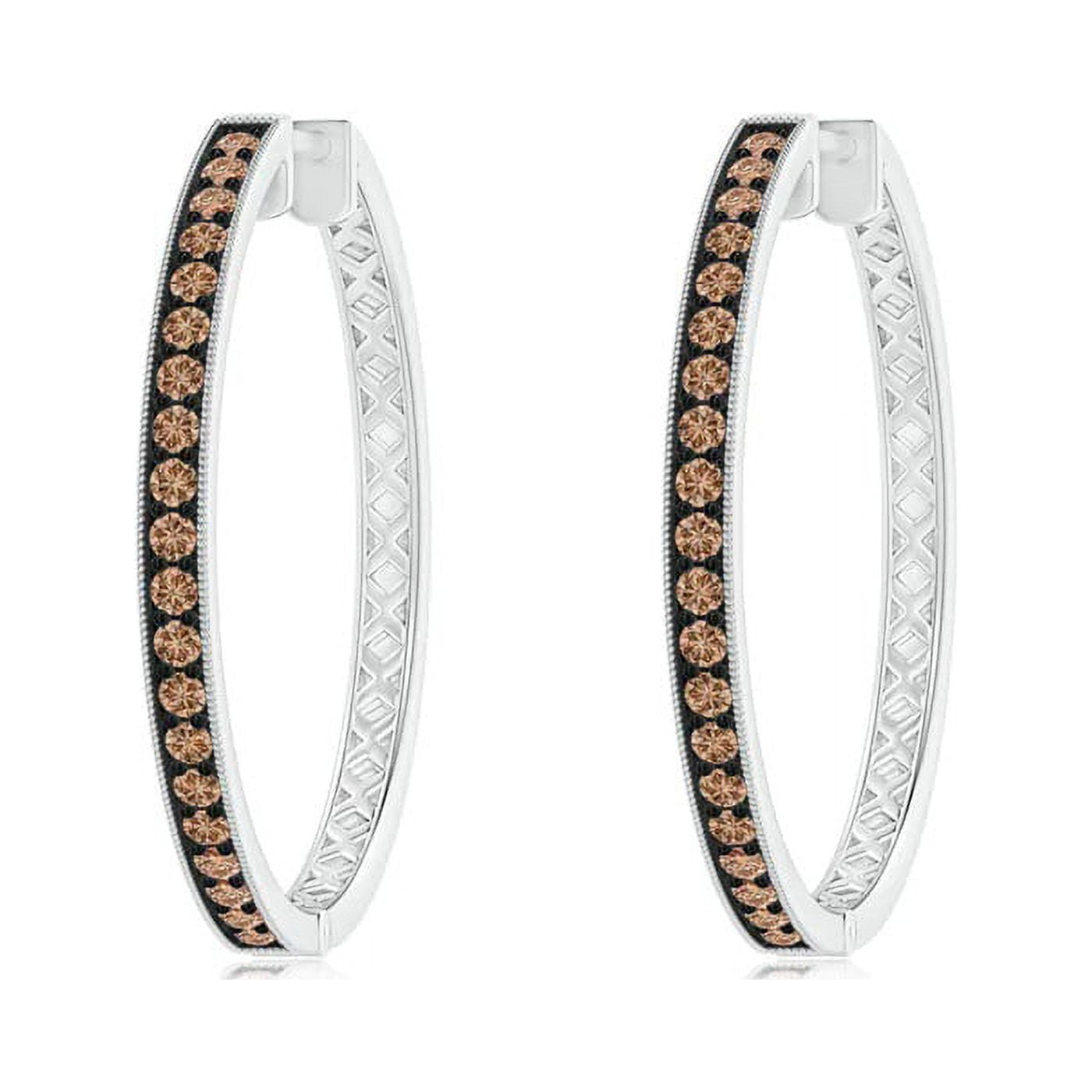Mooneye 1.6 mm Round Brown Cz Circle Connecting Stud 925 Sterling ...