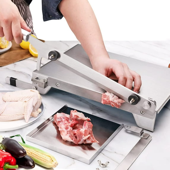 Moongiantgo Manual Frozen Meat Slicer Bone Cutter Ribs Chicken Cutter ...