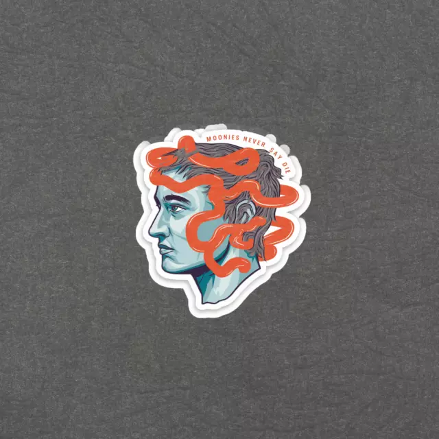Moonies Never Say Die Vintage Style Tattoo Flash Stickerphone Decal ...