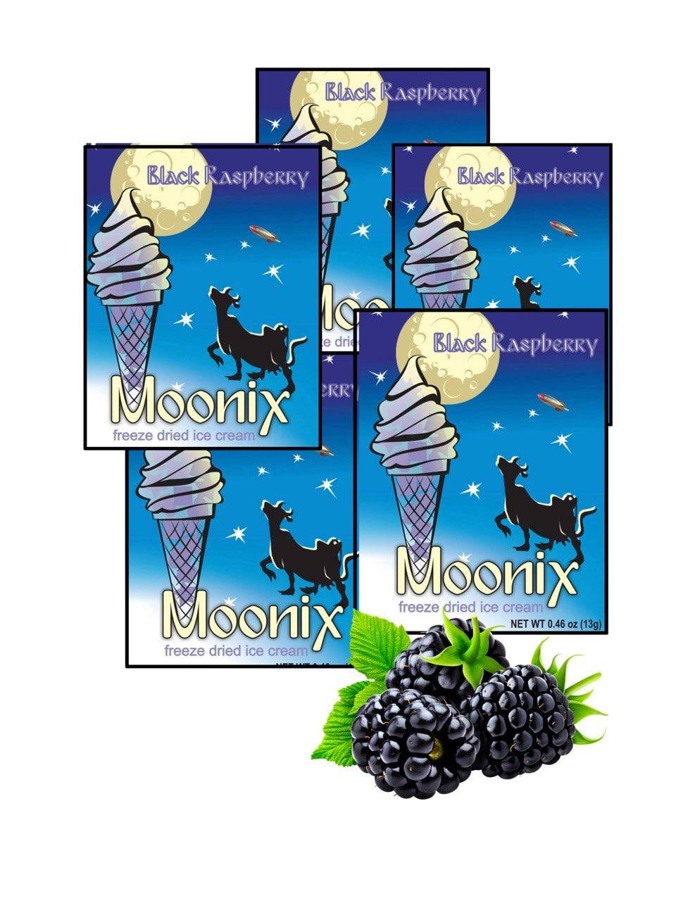 Moonix — Black Raspberry Flavor (5 Packs), Freeze-Dried Ice Cream (5x0 ...