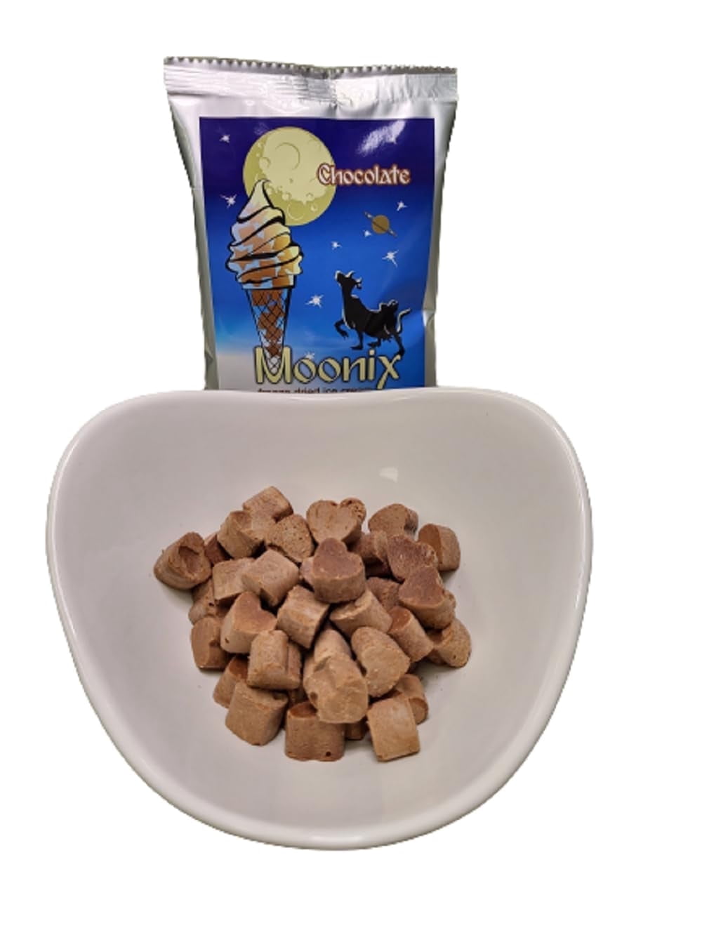 Moonix — Chocolate Flavor (5 Packs), Freeze-Dried Ice Cream (5x0.46oz ...