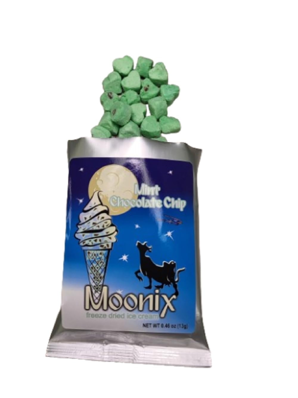 Moonix — Mint Chocolate Chip Freeze-Dried Ice Cream — 13g/0.46oz 5 ...