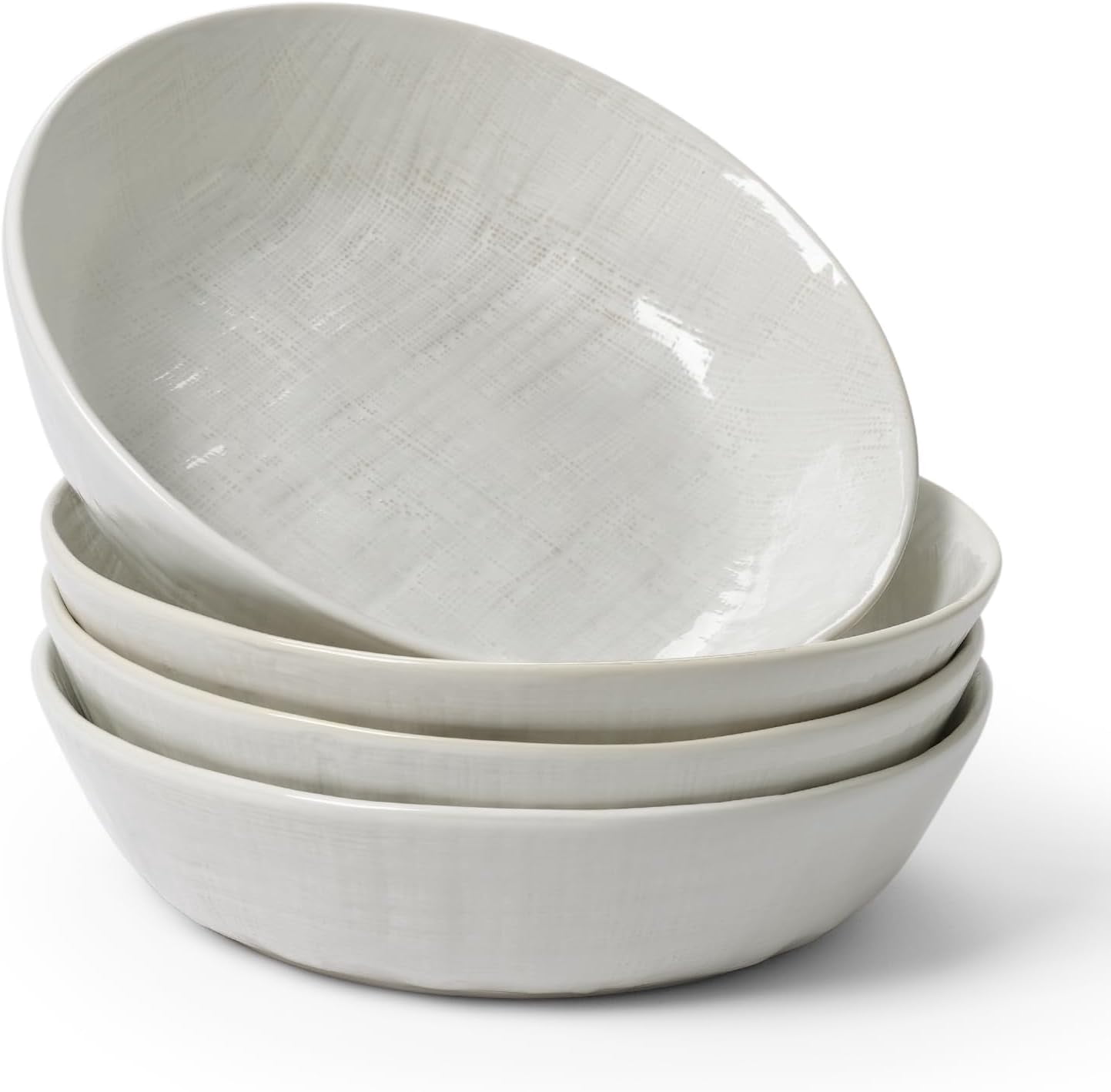 Moonlight 8.5 Inch Pasta Bowls Set of 4, 32oz Serving Bowls for Kitchen ...