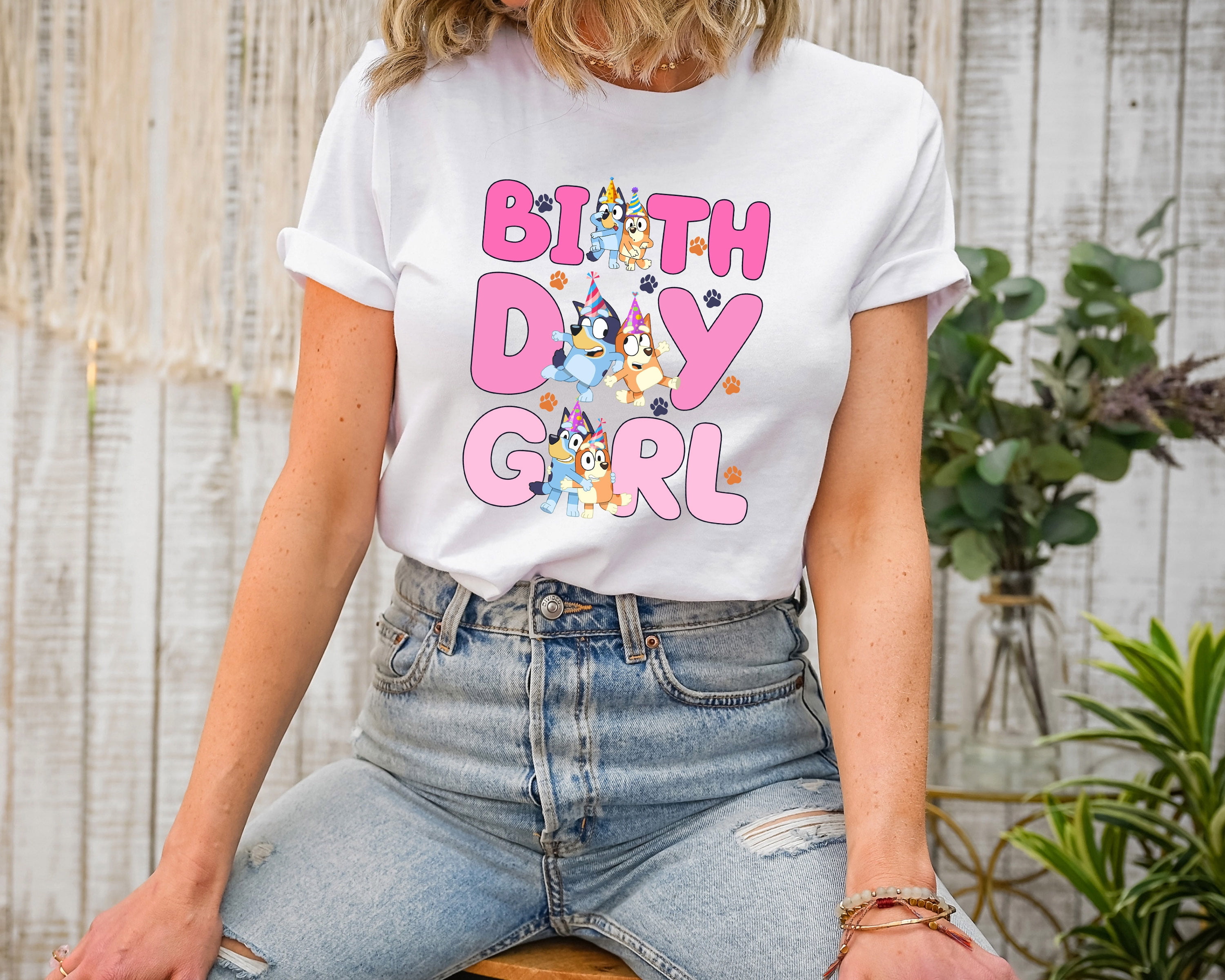 Moonlight Apparel Birthday Girl Shirt for Toddlers Party Multi-Color T ...