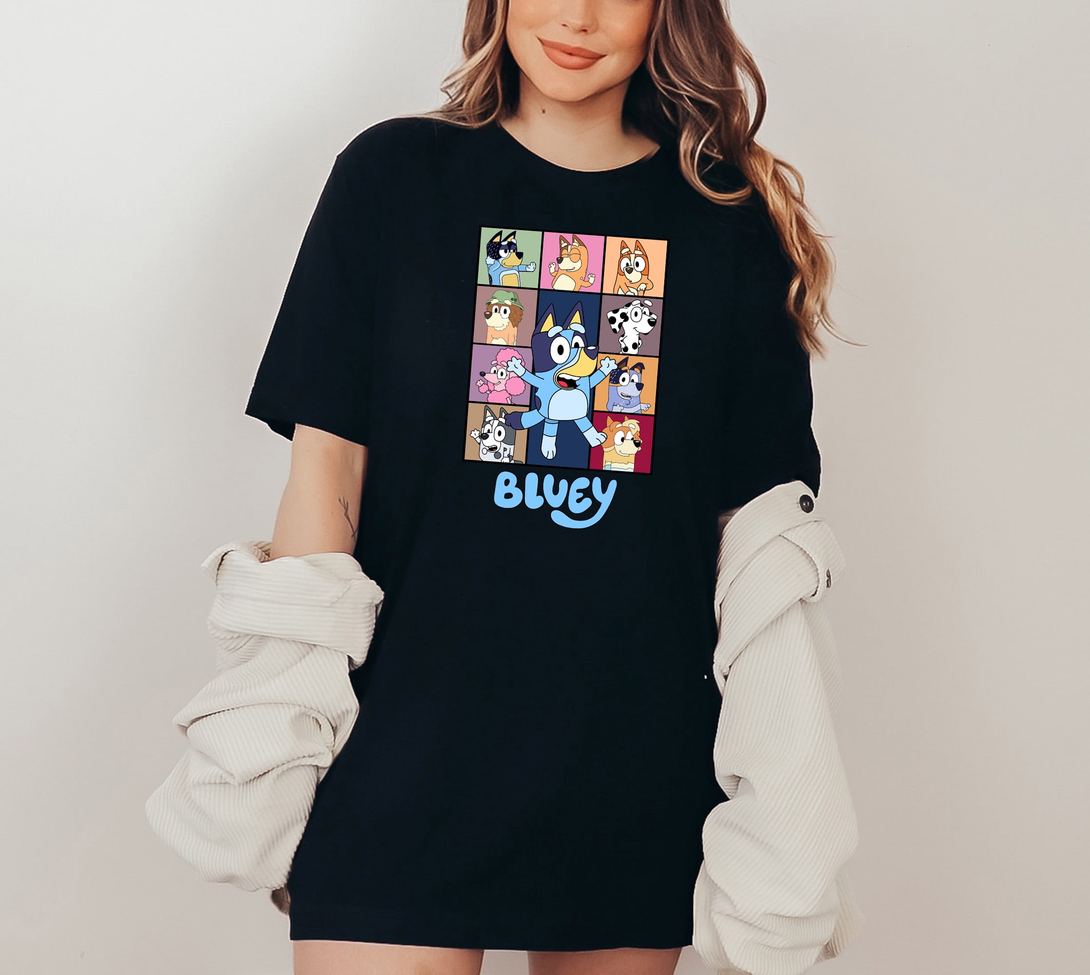 Moonlight Apparel Bluey Characters Graphic T-Shirt for Women Cute ...