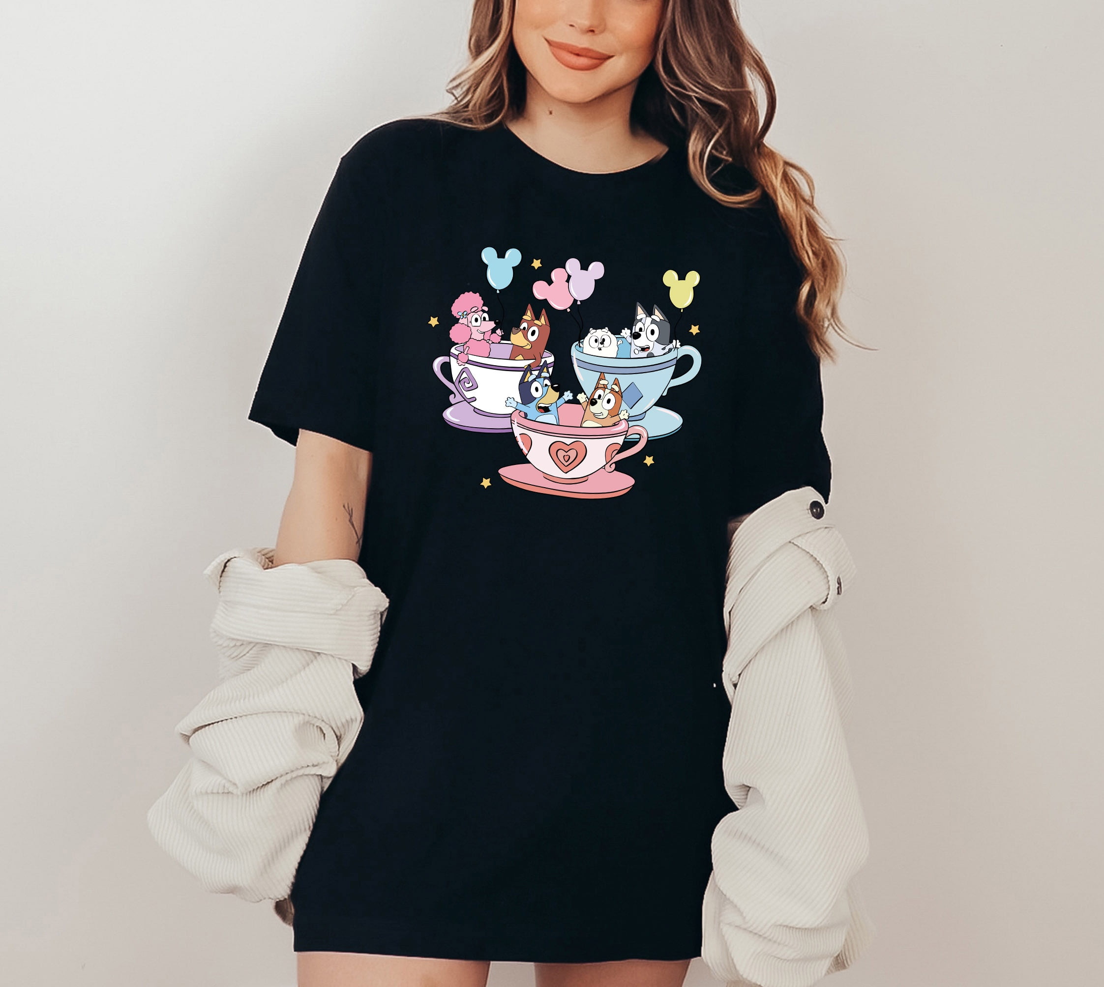 Moonlight Apparel Bluey Teacup Ride T-Shirt Cute Comfort Multi-Colors ...