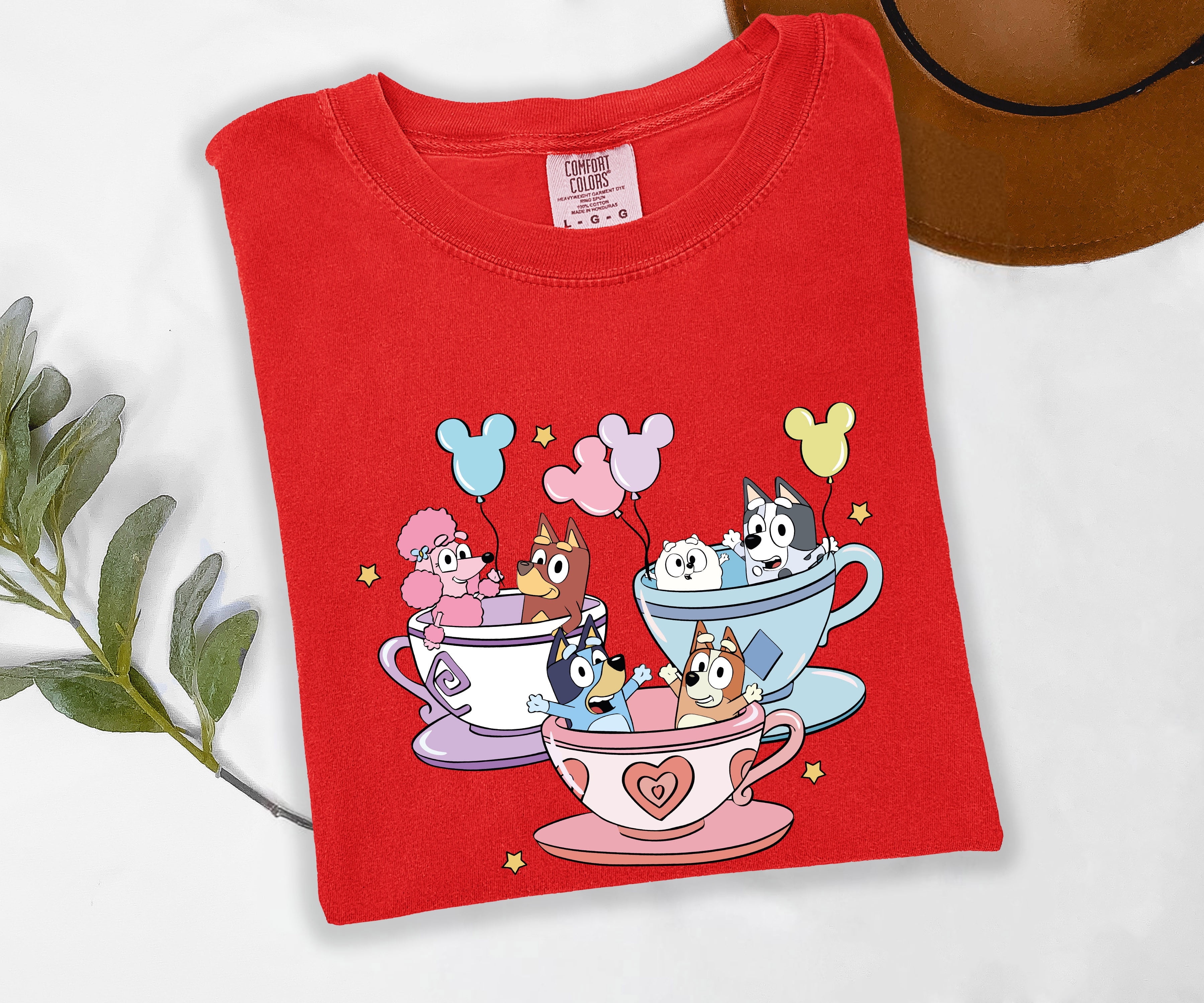 Moonlight Apparel Bluey Teacup Ride T-Shirt Cute Comfort Multi-Colors ...