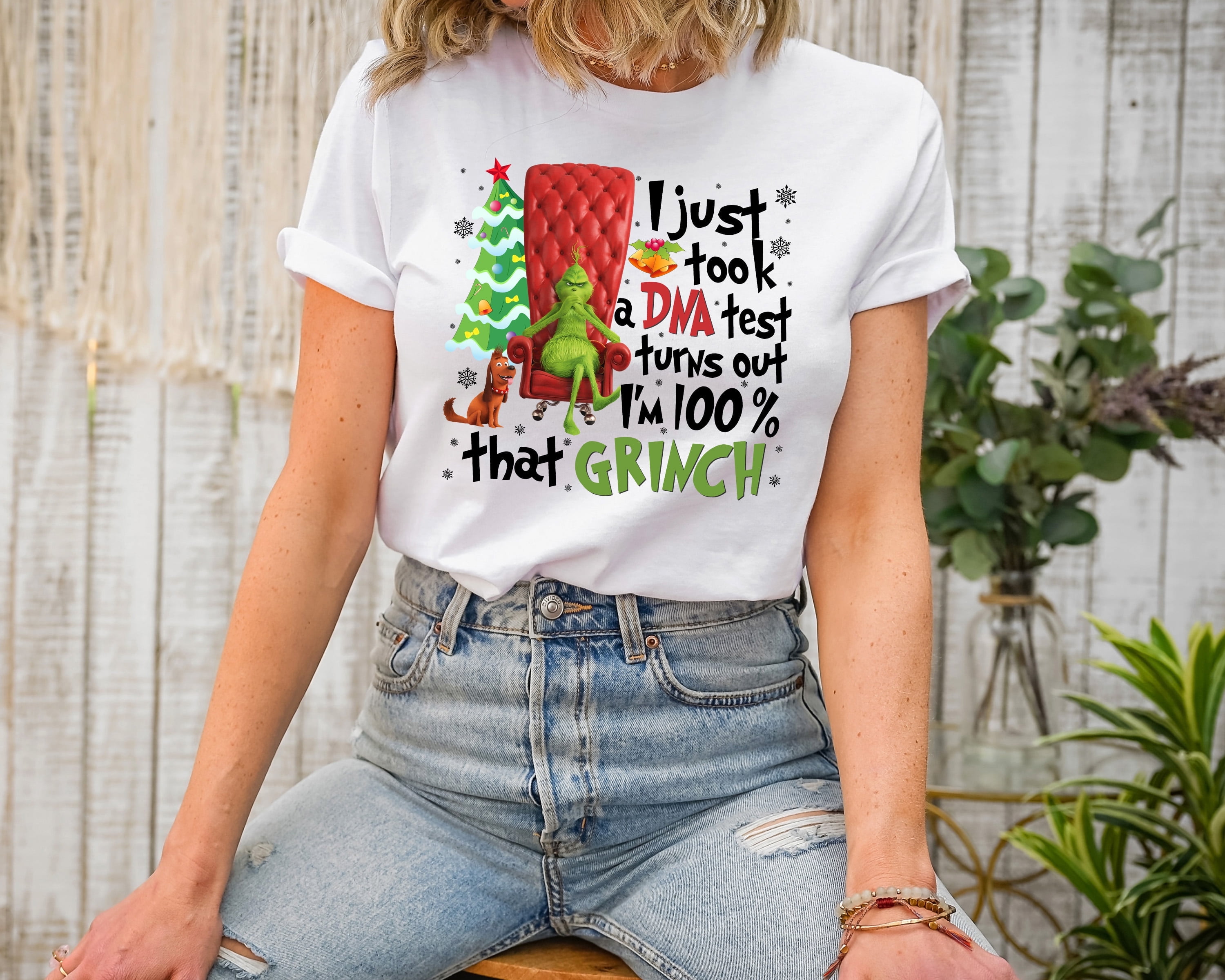 Moonlight Apparel Women's Christmas Grinch Graphic T-Shirt Funny ...