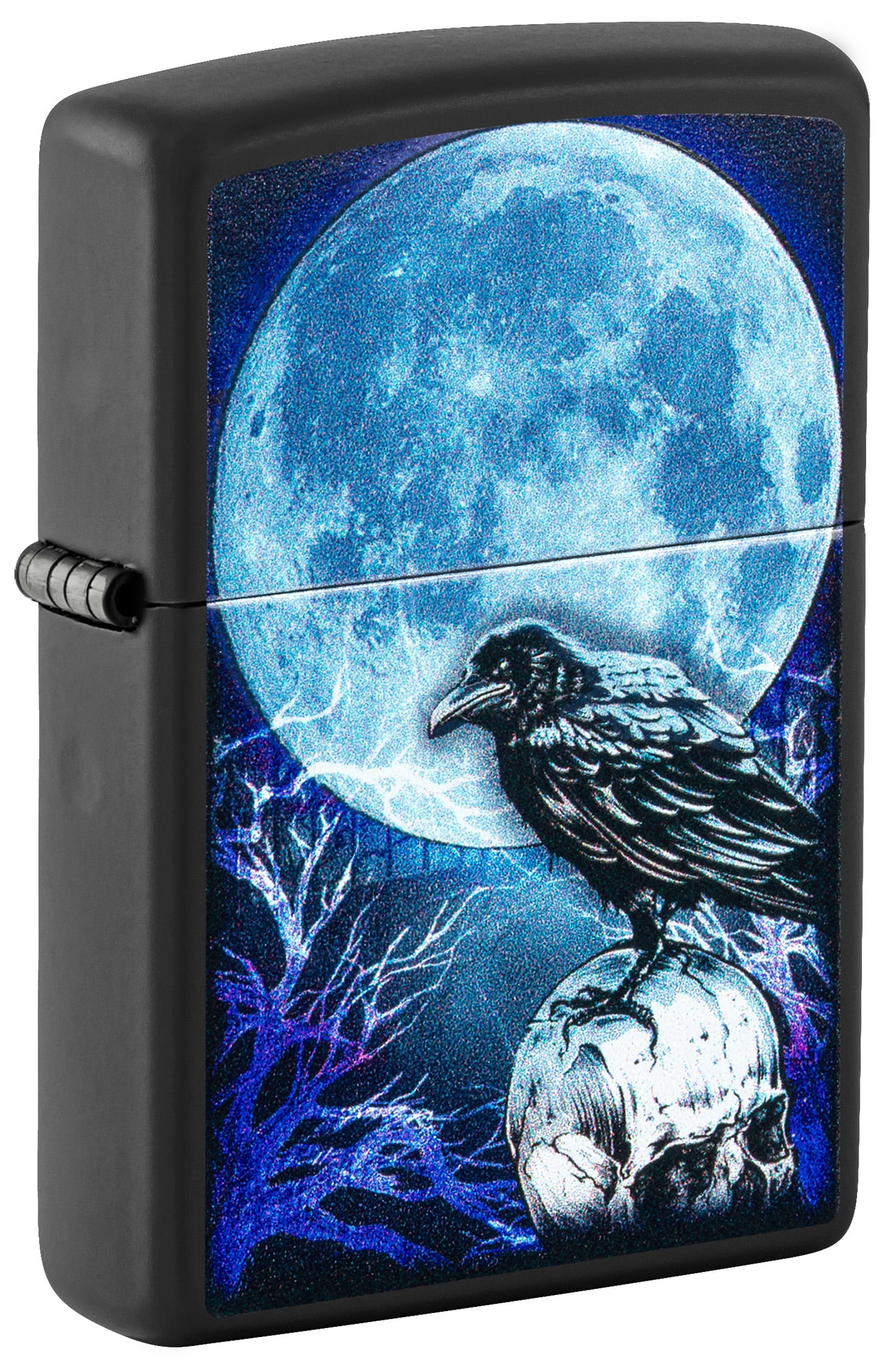 Moonlight Crow Design Blacklight Black Matte Pocket Lighter - Walmart.com