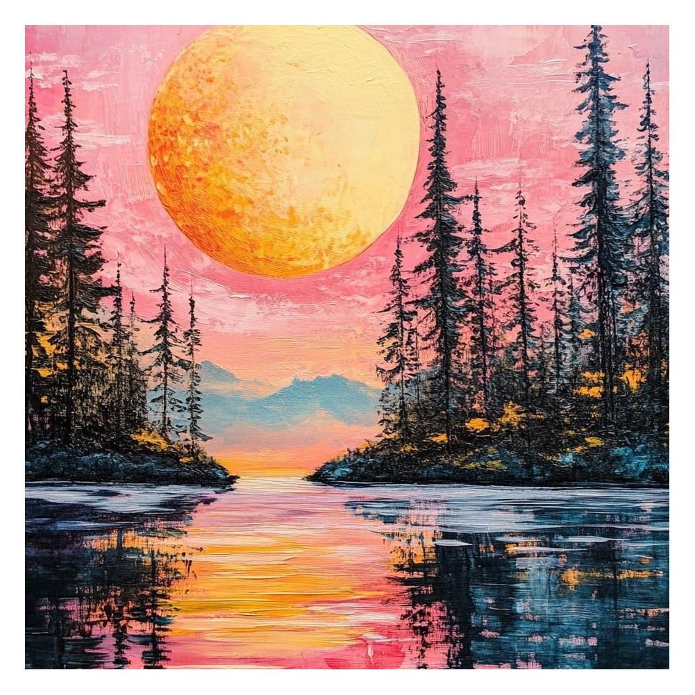 Moonlight Diamond Art Painting Kits for Adults, 5D Seaside Moon Diamond ...