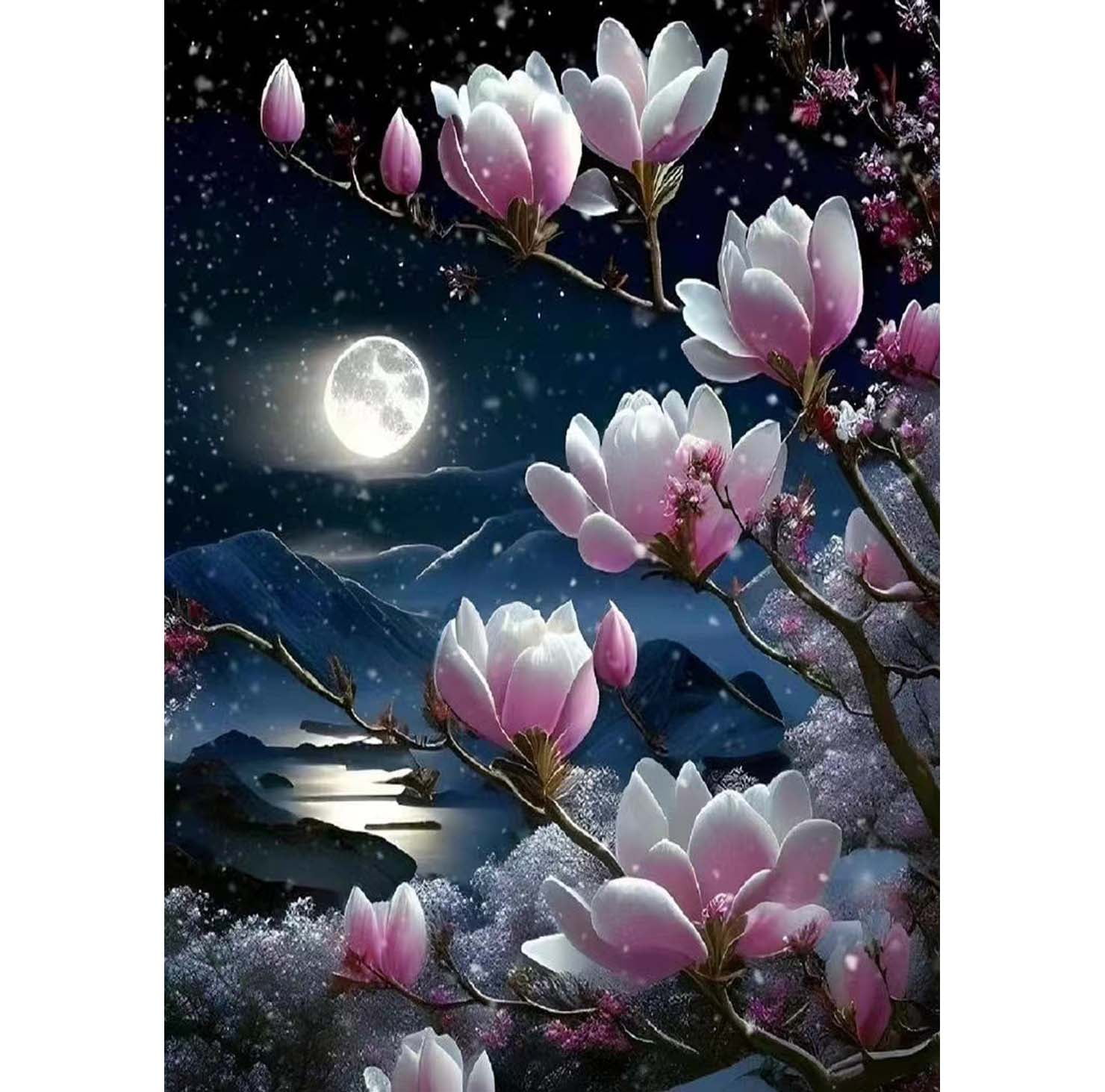 Moonlight Diamond Paintings Kits for Adults, Tulip Flower Diamond Art ...