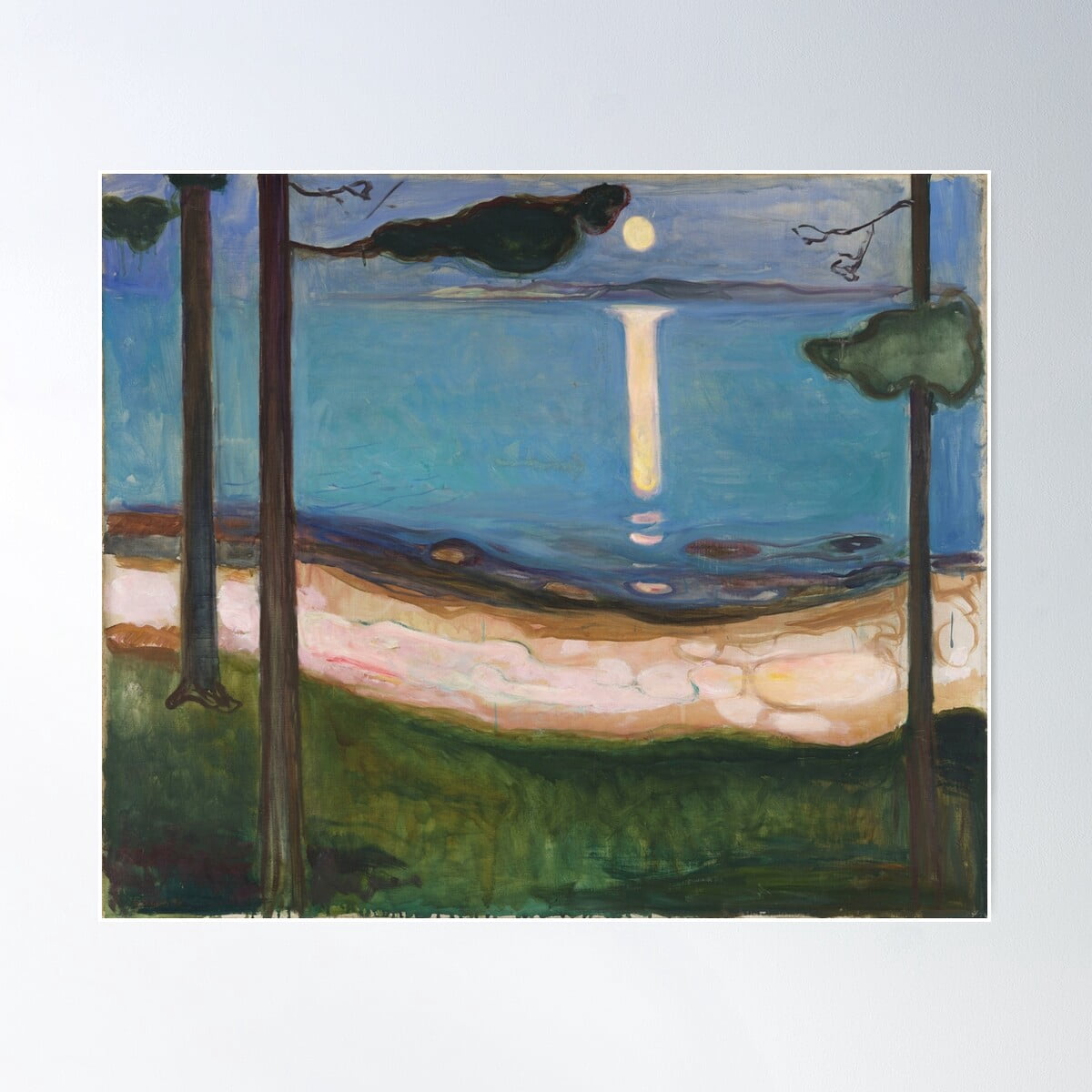Moonlight , Edvard Munch, 1895 Poster, 18x24 UNFRAMED - Walmart.com