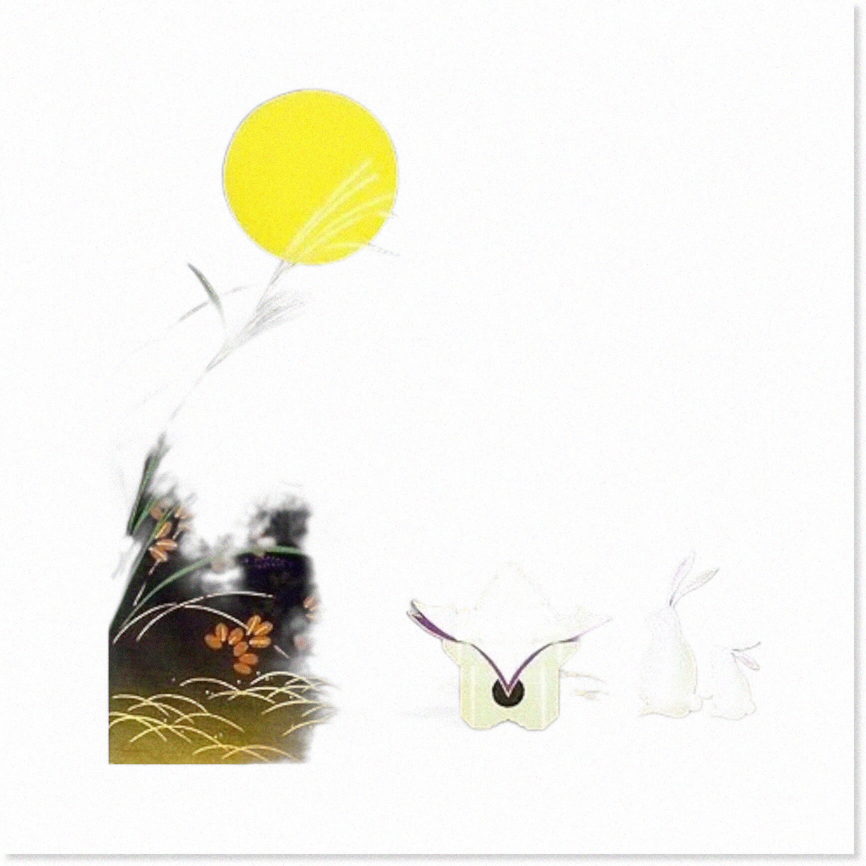 Moonlight Hare Cotton Wrap - 19.75" Furoshiki Fabric for Eco-Friendly ...