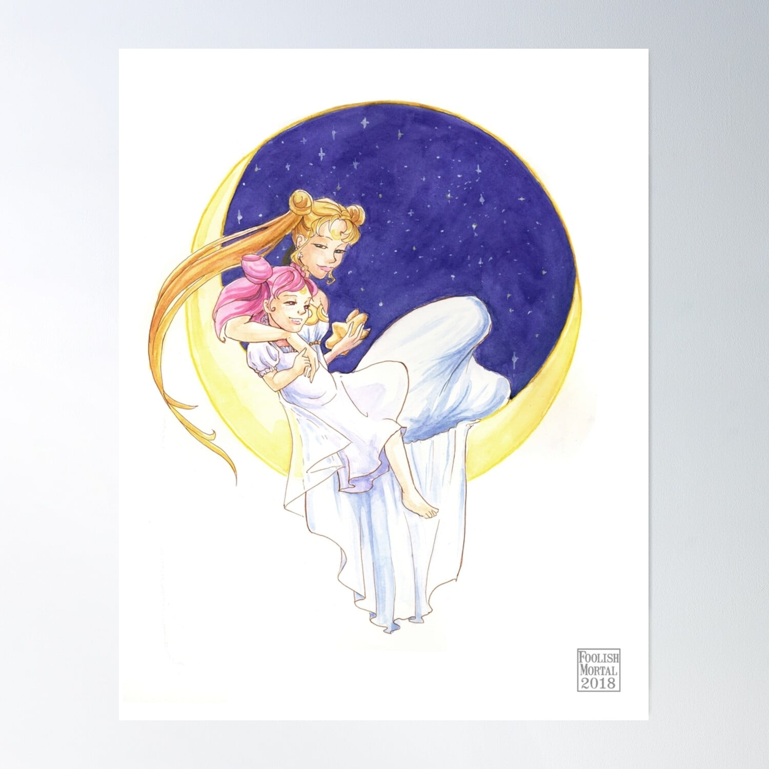 Moonlight Lullaby Poster Wall Art, Modern Wall Decor, 12x18 UNFRAMED ...