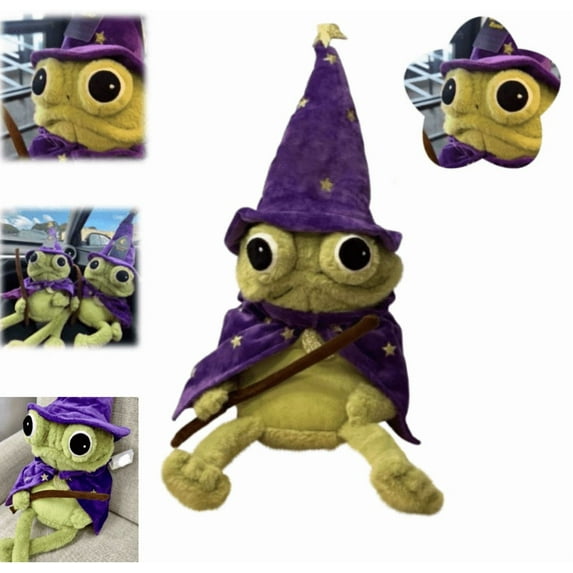 Moonlight Manor Halloween Viral Wizard Frog Weighted Plush 2025 New Fun ...