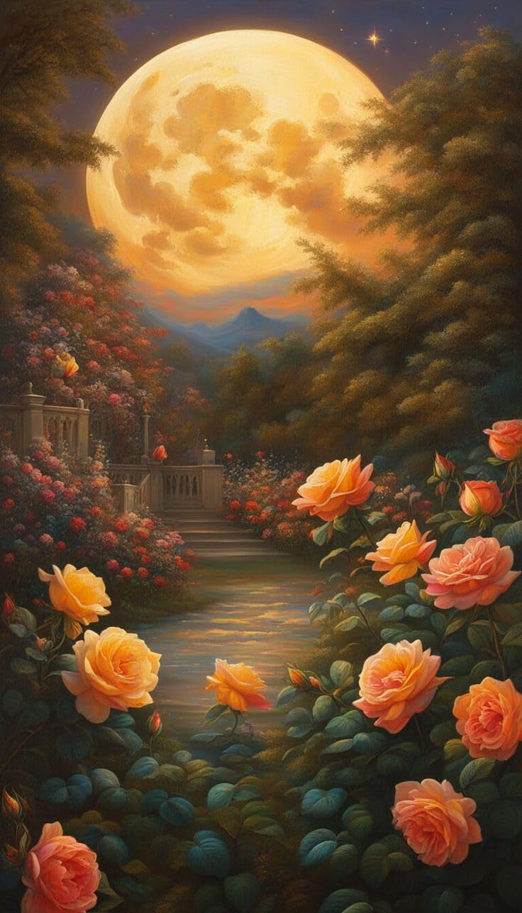 Moonlight & Roses Puzzles for Adults 1000 Pieces, Impossible Hard ...