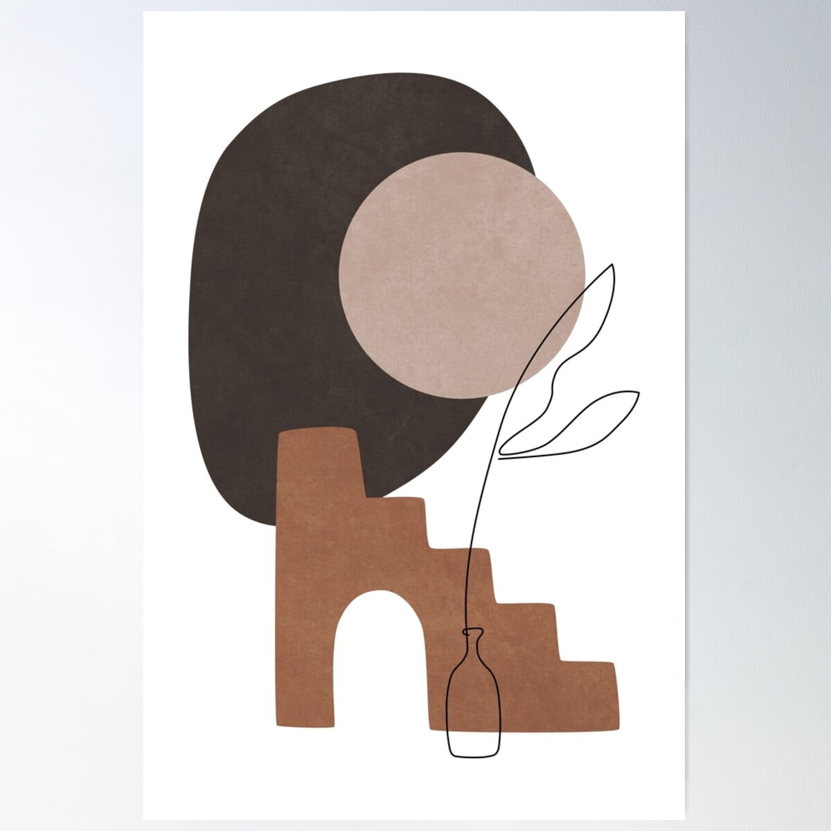 Moonlight Terrace Poster Wall Art, Modern Wall Decor For Living Room ...