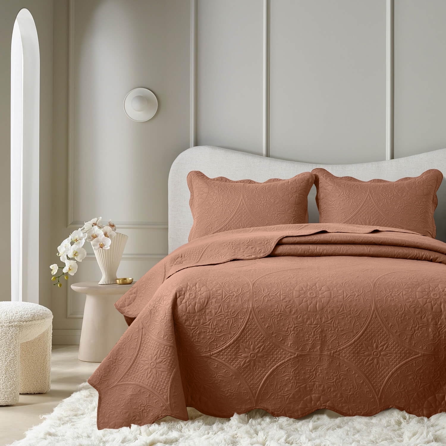 Moonlight20015 2 Piece Quilt Set Lightweight Microfiber Bedspread ...
