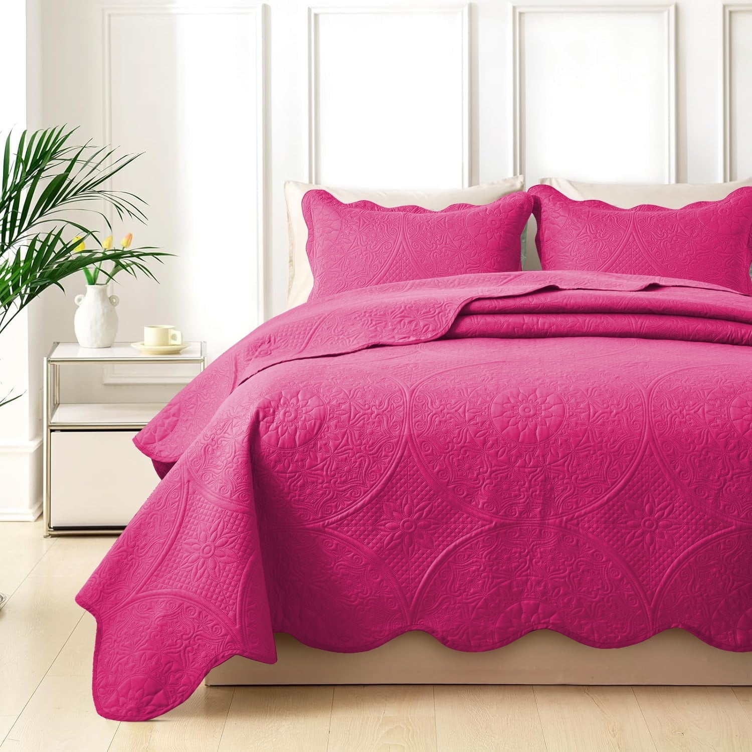 Moonlight20015 3 Piece Quilt Set Lightweight Microfiber Bedspread ...