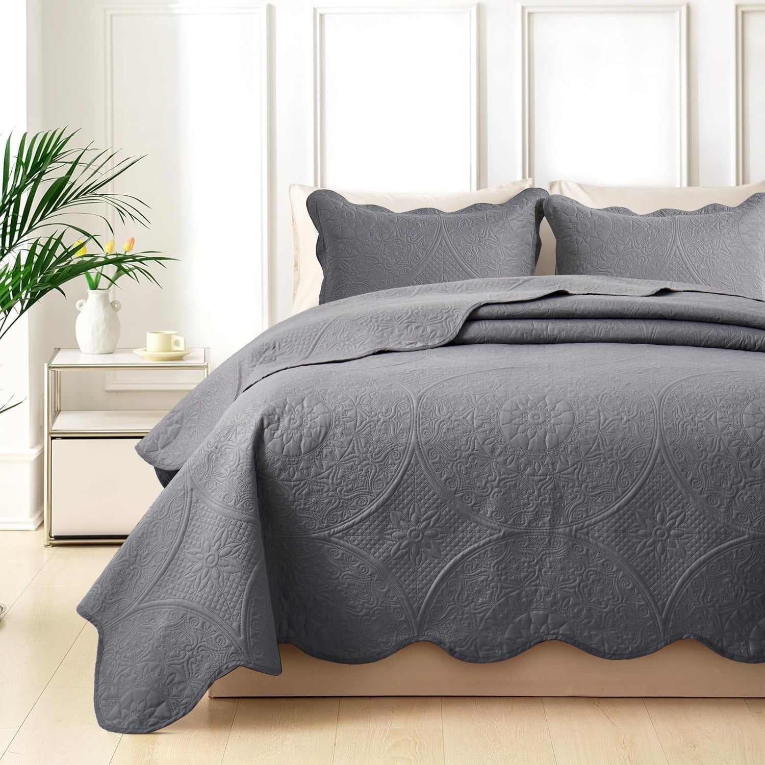 Moonlight20015 3 Piece Quilt Set Ultrasonic Lightweight Microfiber ...