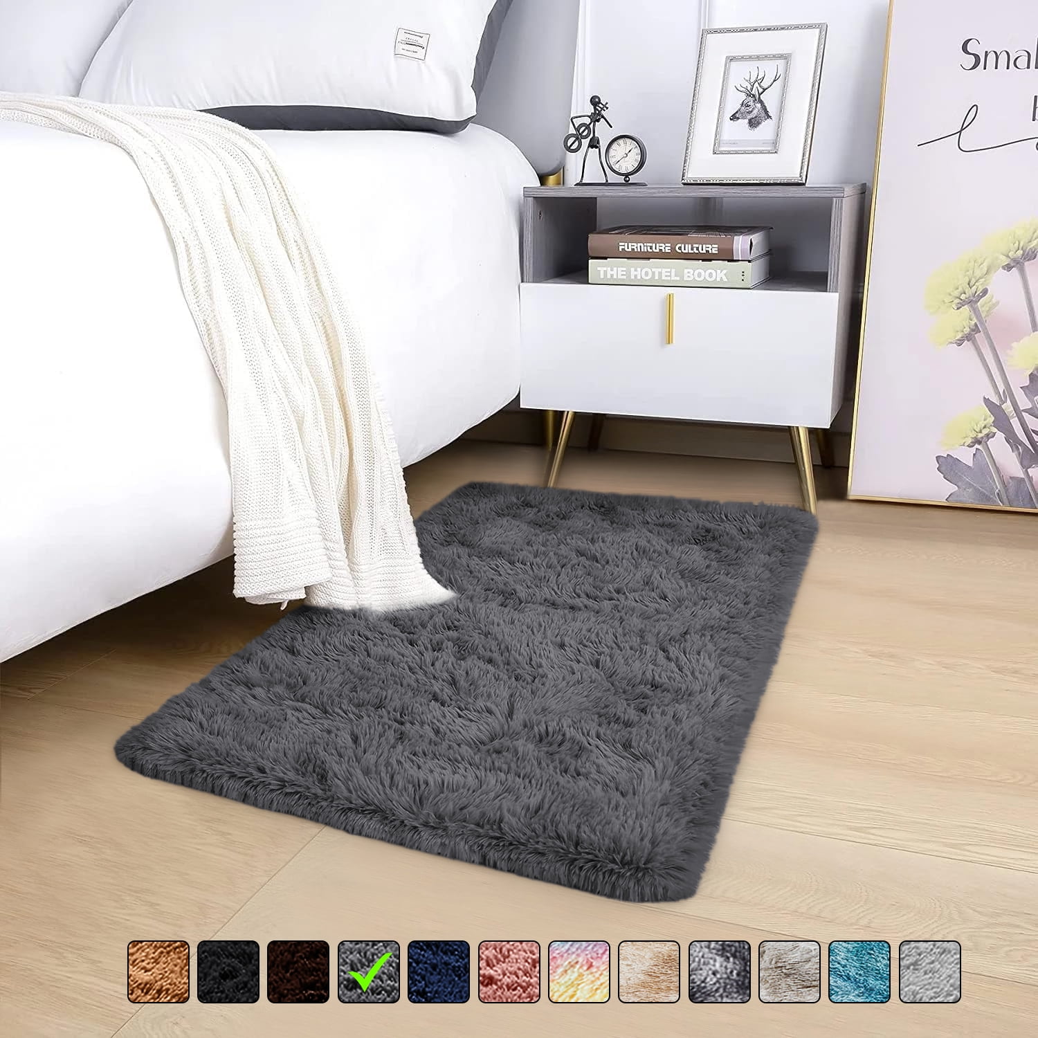 Moonlight20015 Area Rug 3x5ft non-slip Soft Fluffy Shaggy for Living ...