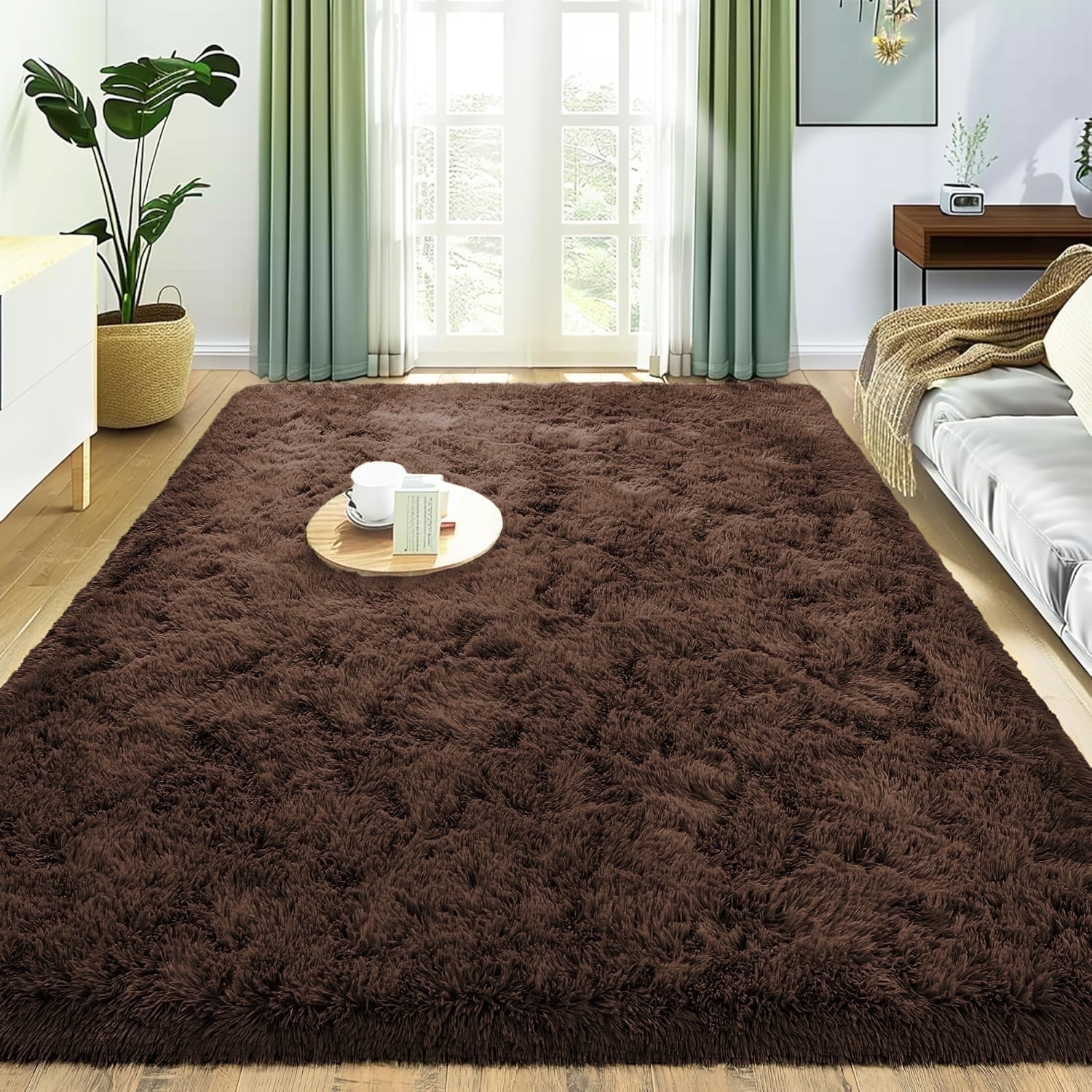Moonlight20015 Area Rug 4x6ft non-slip Soft Fluffy Shaggy for Living ...