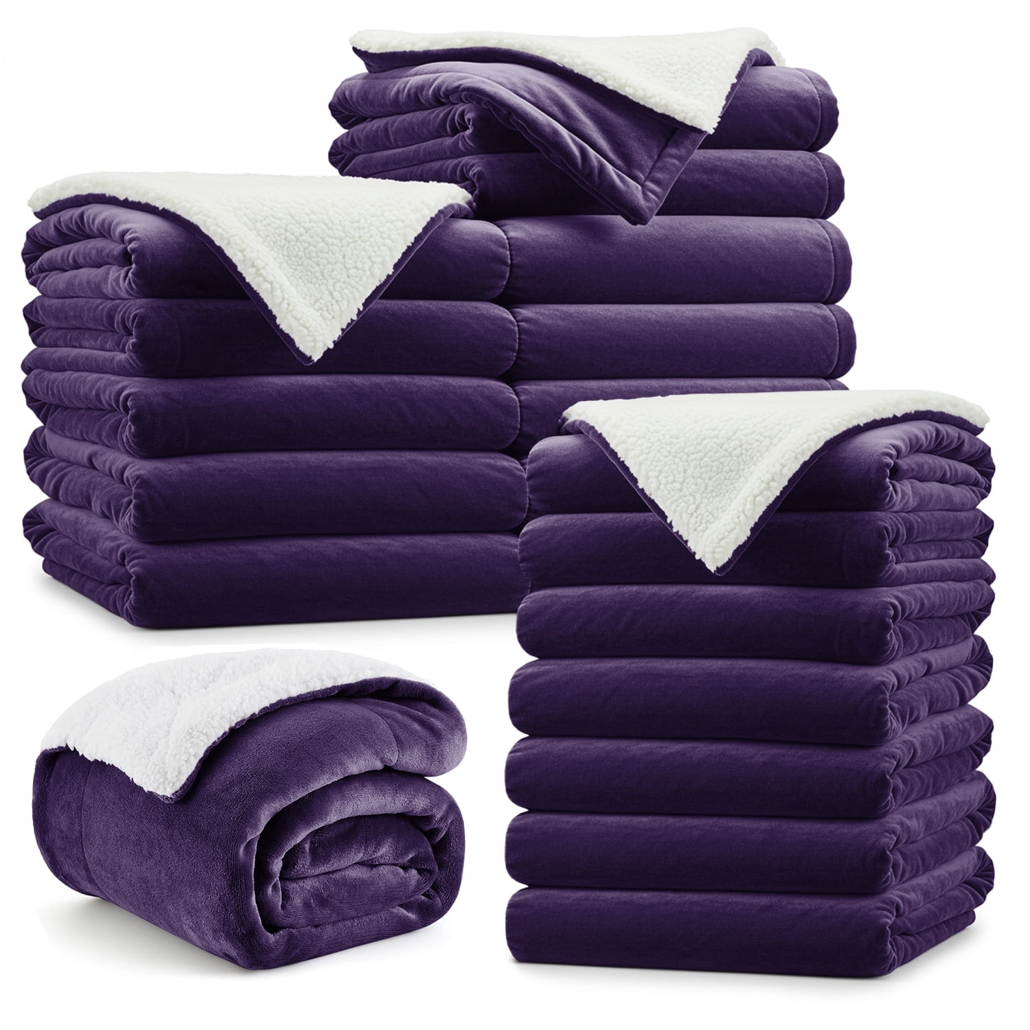 Moonlight20015 Wholesale Sherpa Fleece Throw Blankets 20-Packs Warm ...
