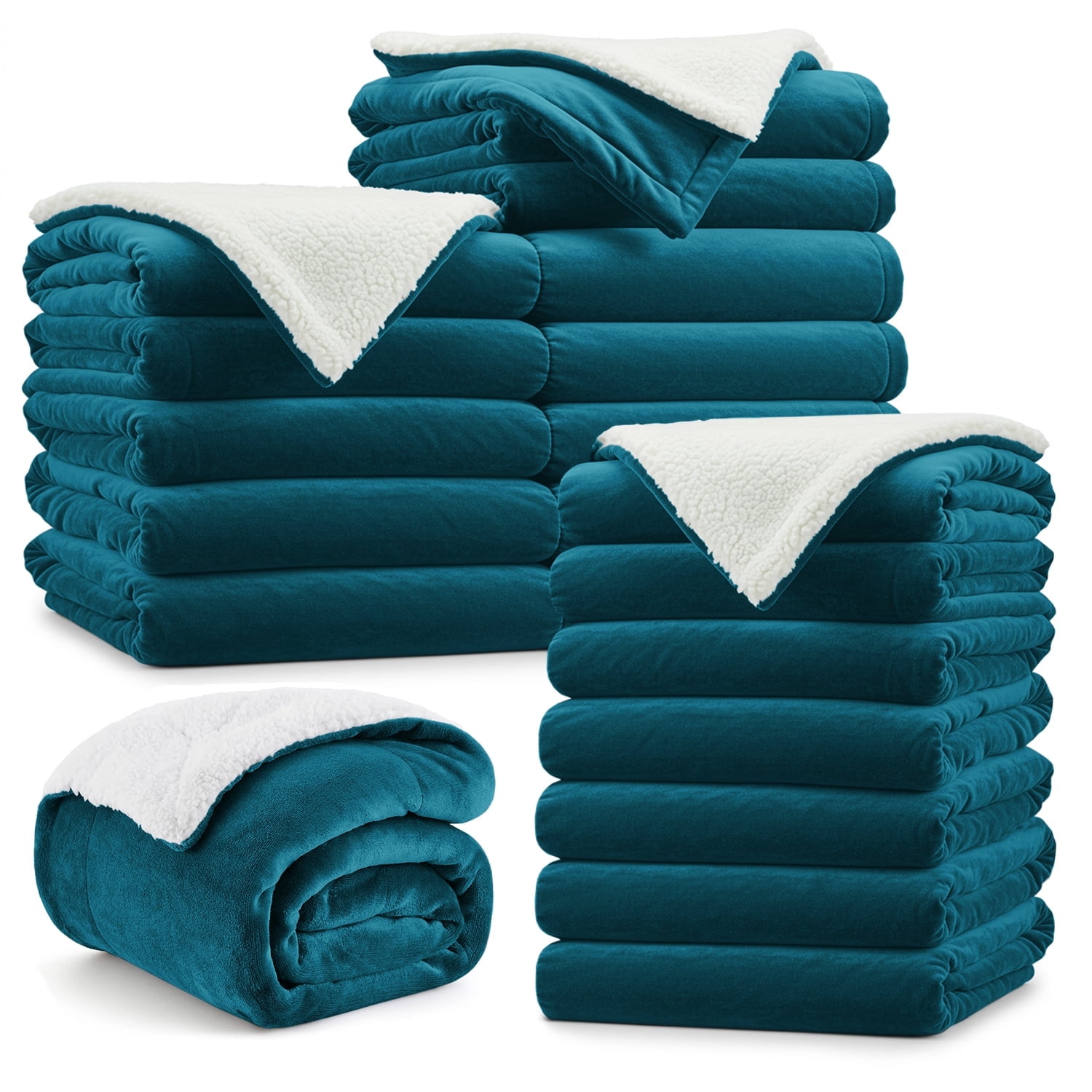 Moonlight20015 Wholesale Sherpa Fleece Throw Blankets 20-Packs Warm ...