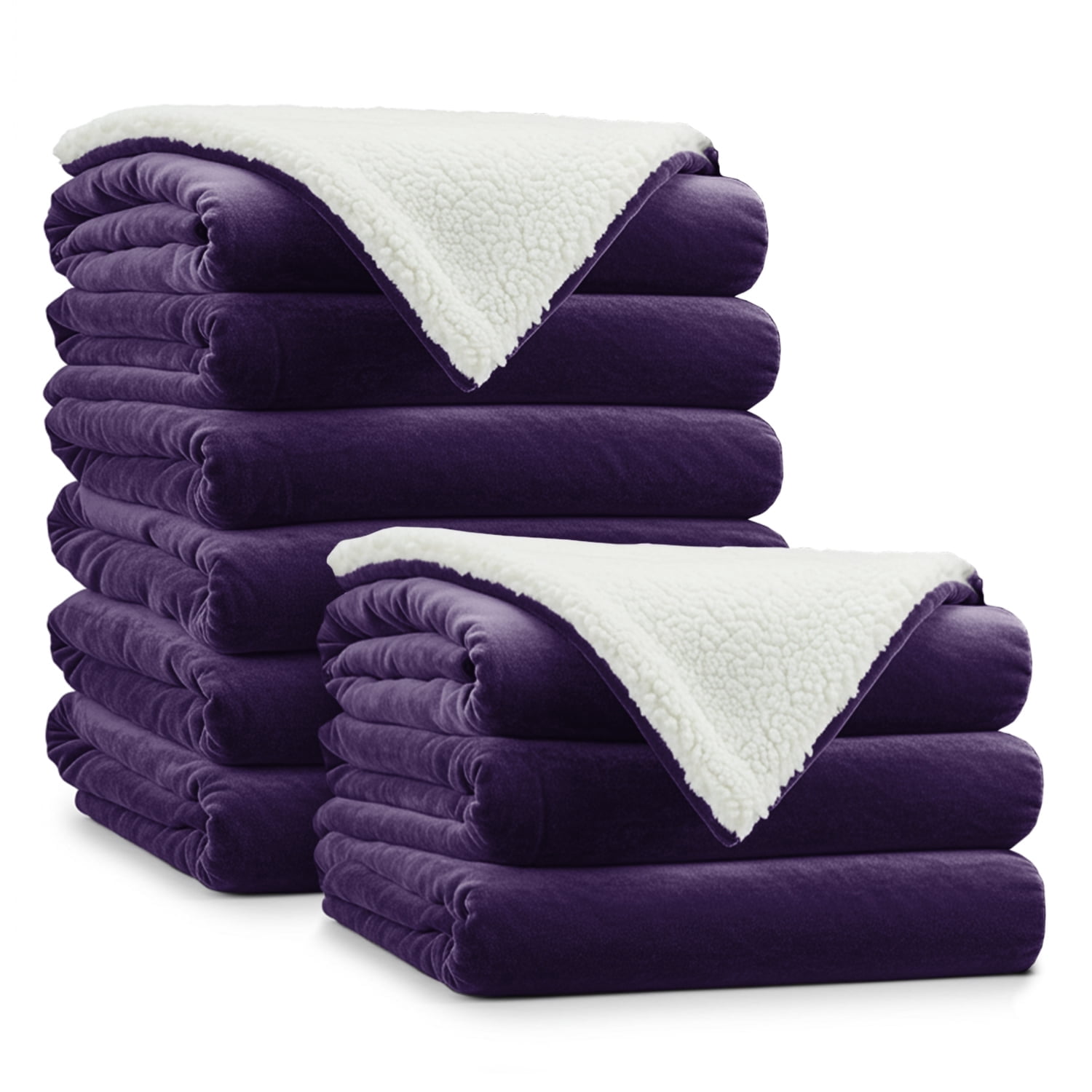 Moonlight20015 Wholesale Sherpa Fleece Throw Blankets 9-Packs Warm ...