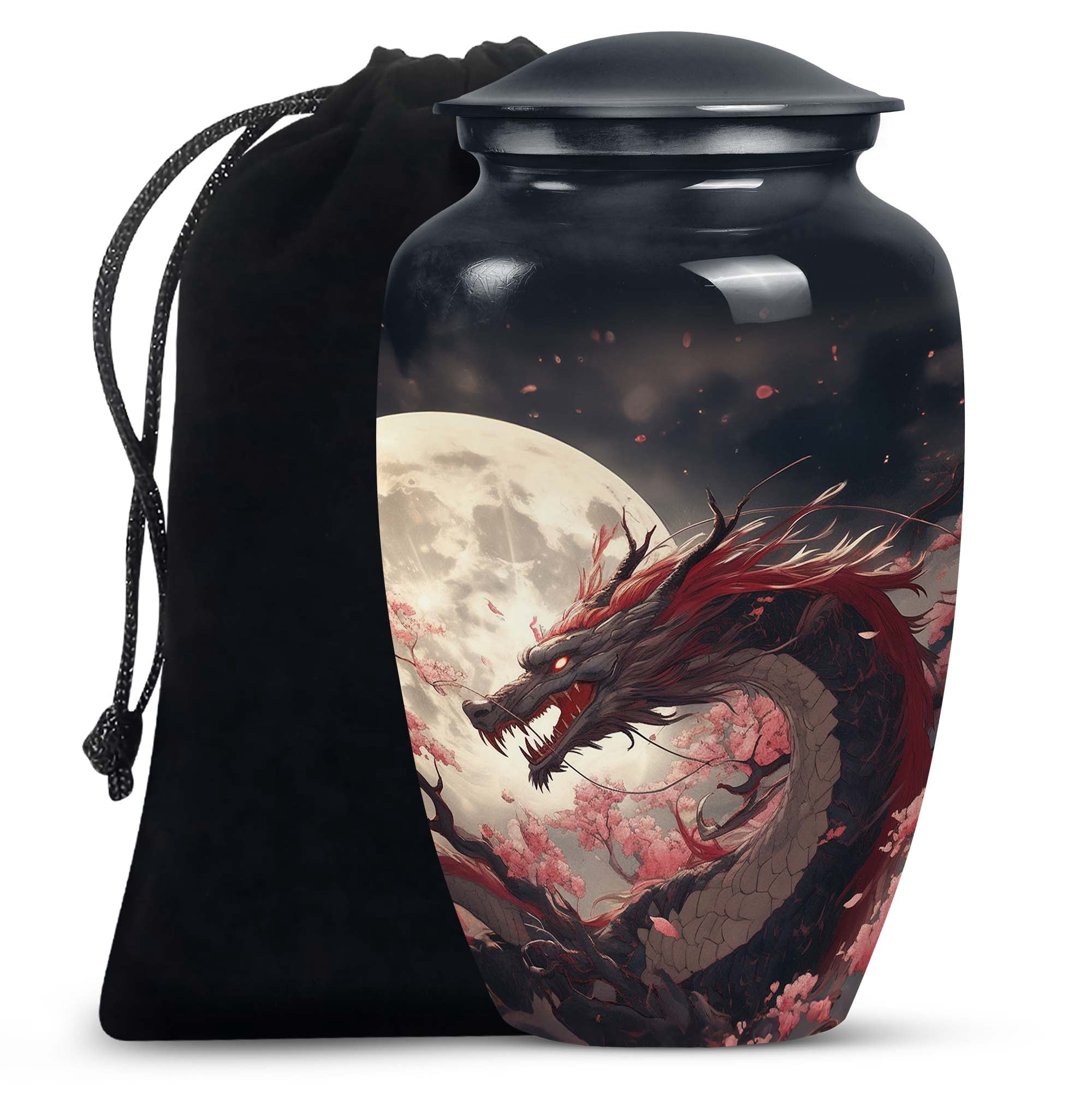 Moonlit Blossom The Cherry Dragon - Large Urn For Ashes - Adult Urn ...