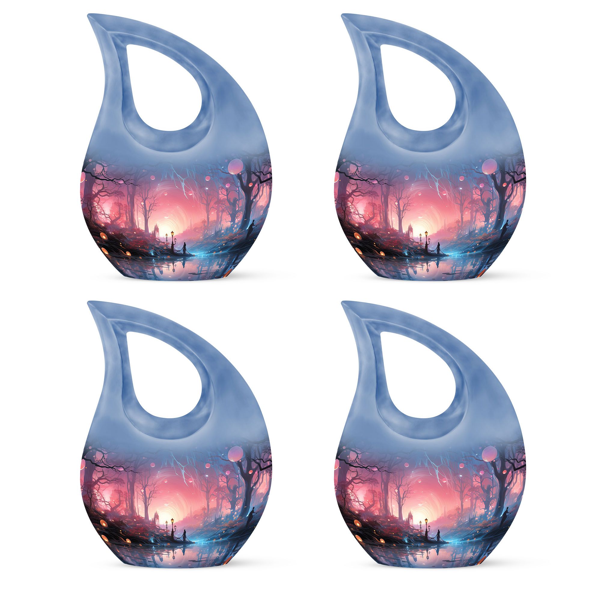 Moonlit Forest Urn - Mini Keepsake Urns For Human Ashes - Urn For Ashes Adult Male - Burial Urns ...