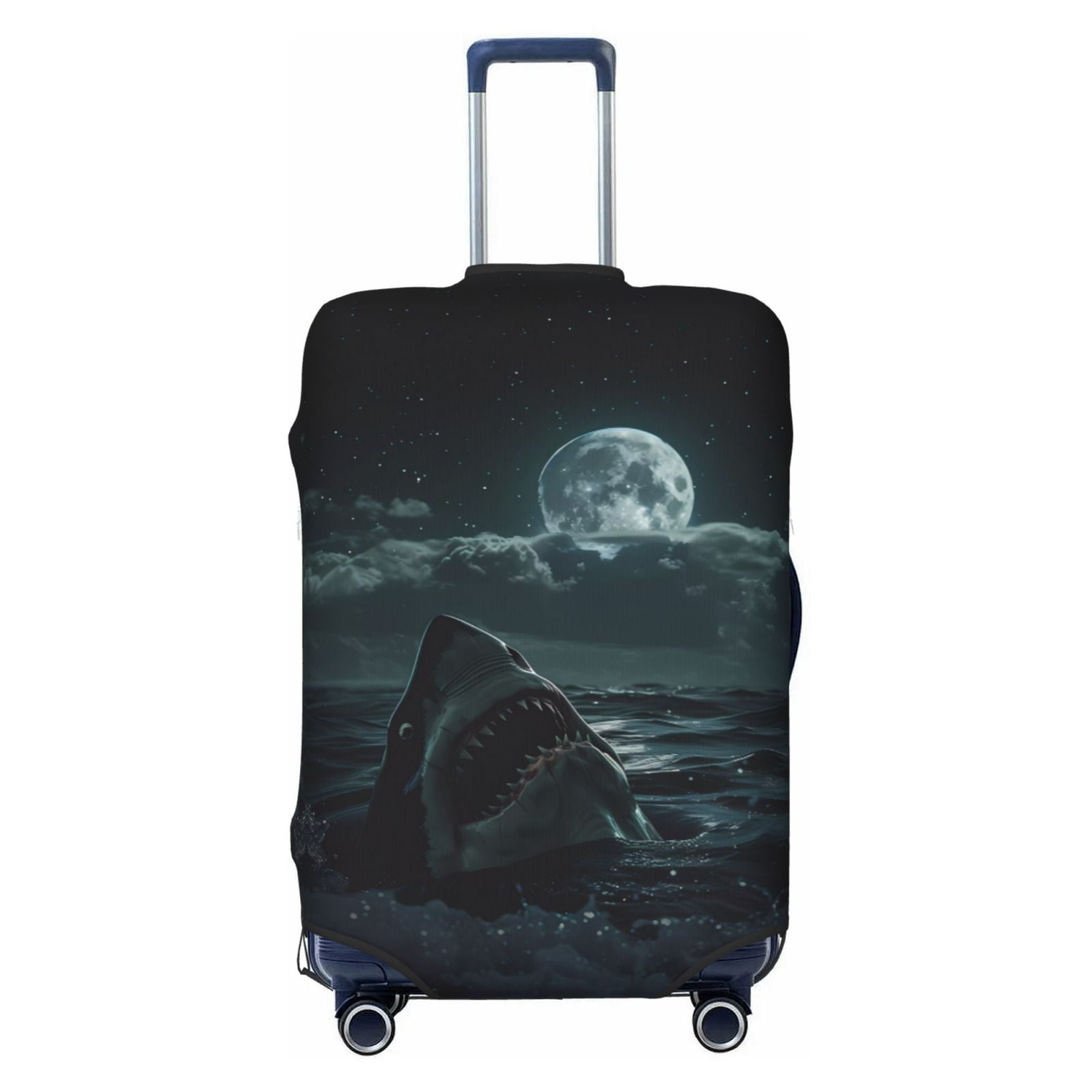 Moonlit Night Sky Shark Luggage Cover, Suitcase Cover for Luggage Fits ...