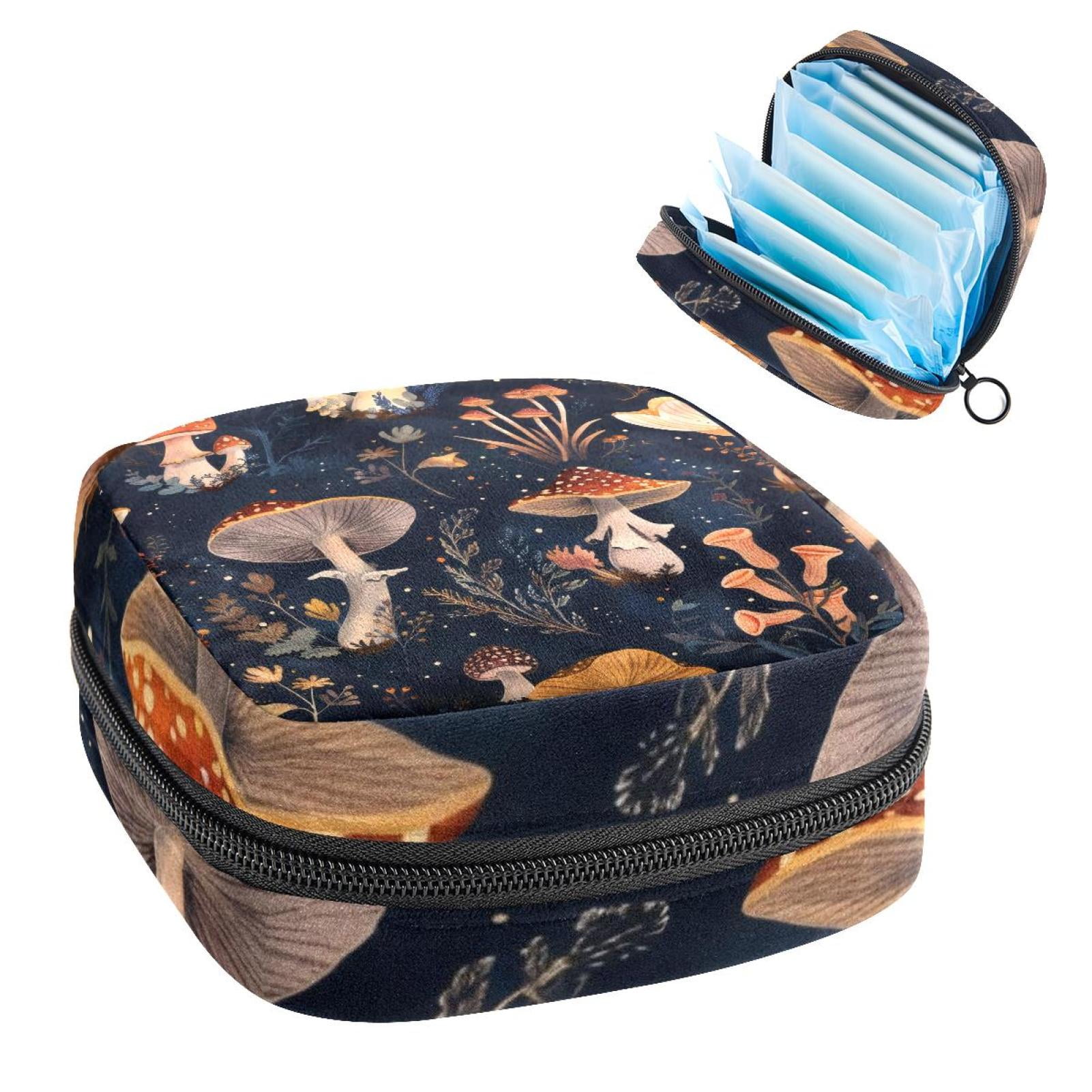 Moonlit Plants Mushroom Flowers Aesthetic pattern Sanitary Napkin ...