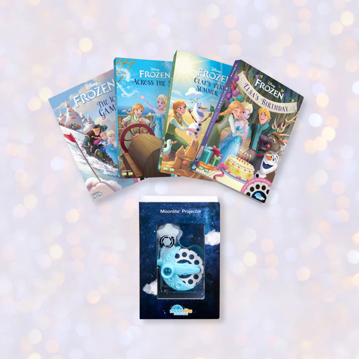 Moonlite Story Reels , 4 Disney Frozen Story Book Set - Elsa Birthday ...