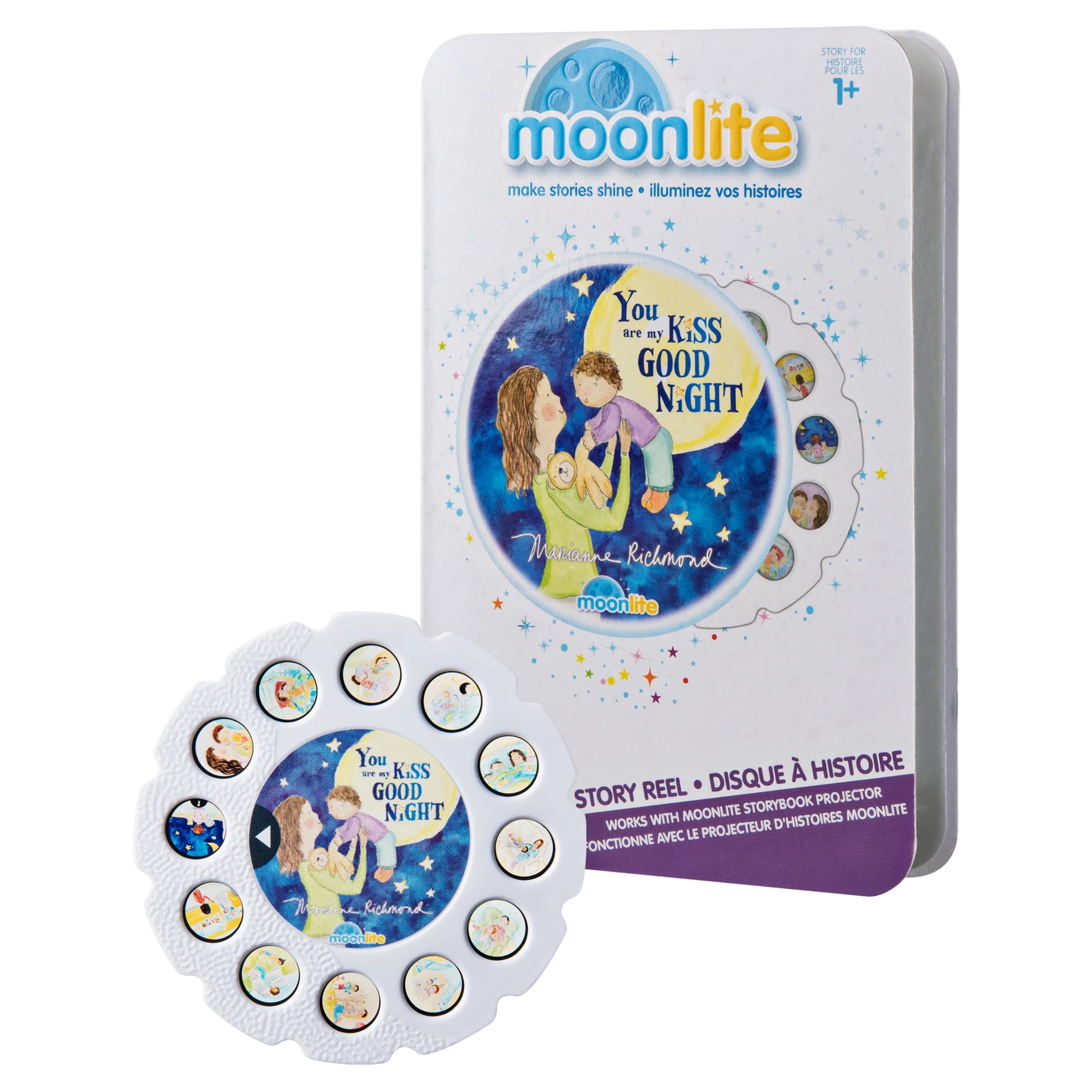 Moonlite Storybook Reels Flashlight Projector for Kids Toddler | You are My Kiss Good Night ...