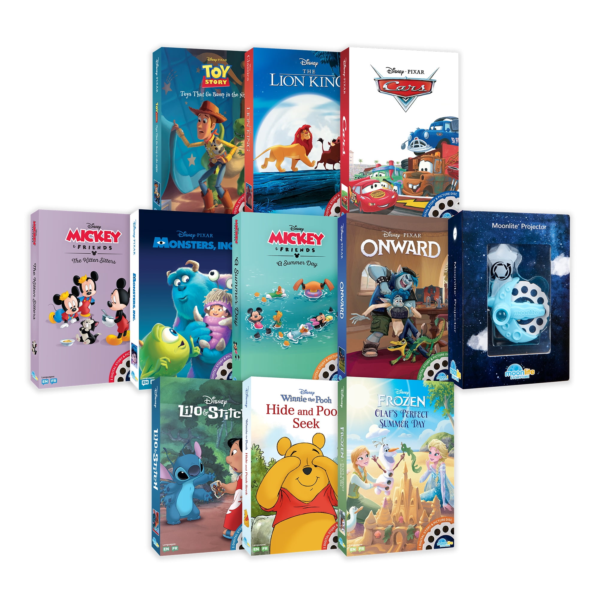 Moonlite Storytime Mini Projector, 10 Disney Stories, Sound Effects ...